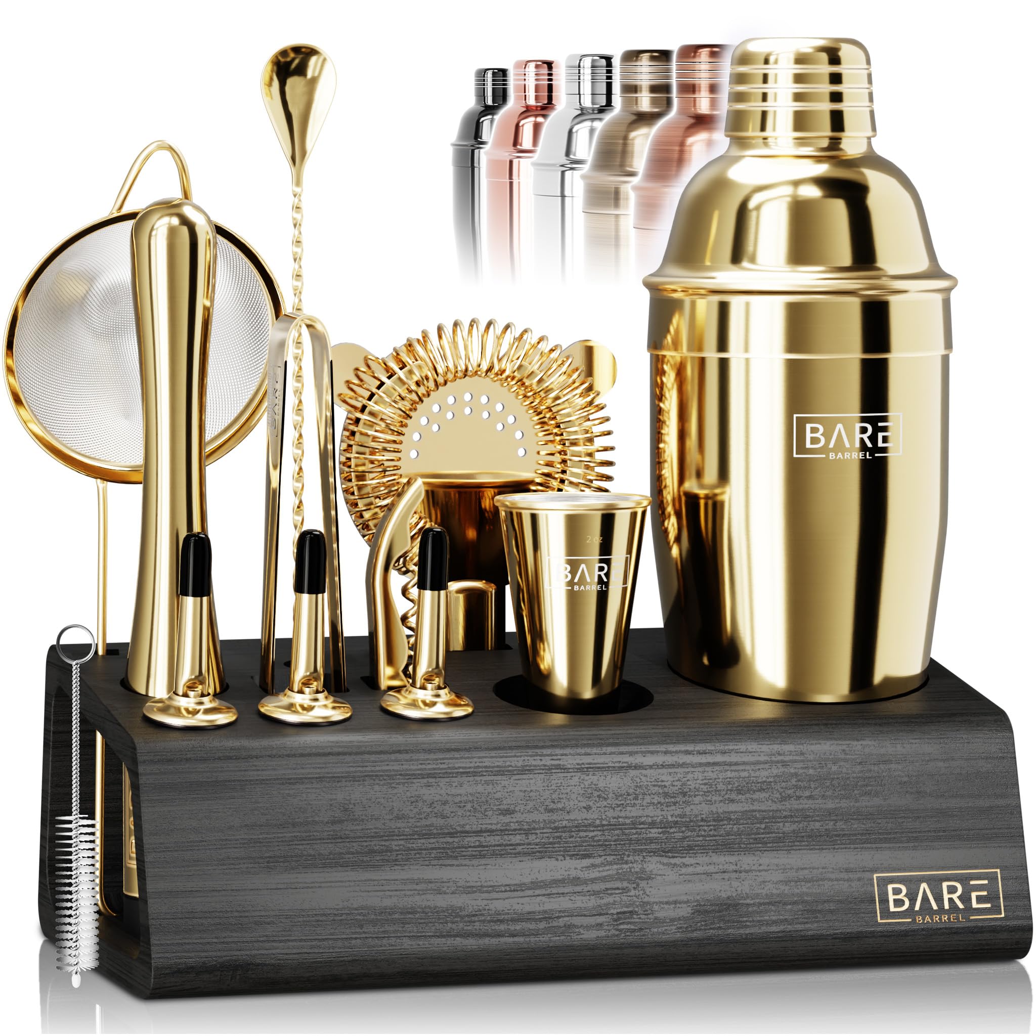 Amazon.com: BARE BARREL® Mixology Bartender Kit Bar Set | 14-Piece ...