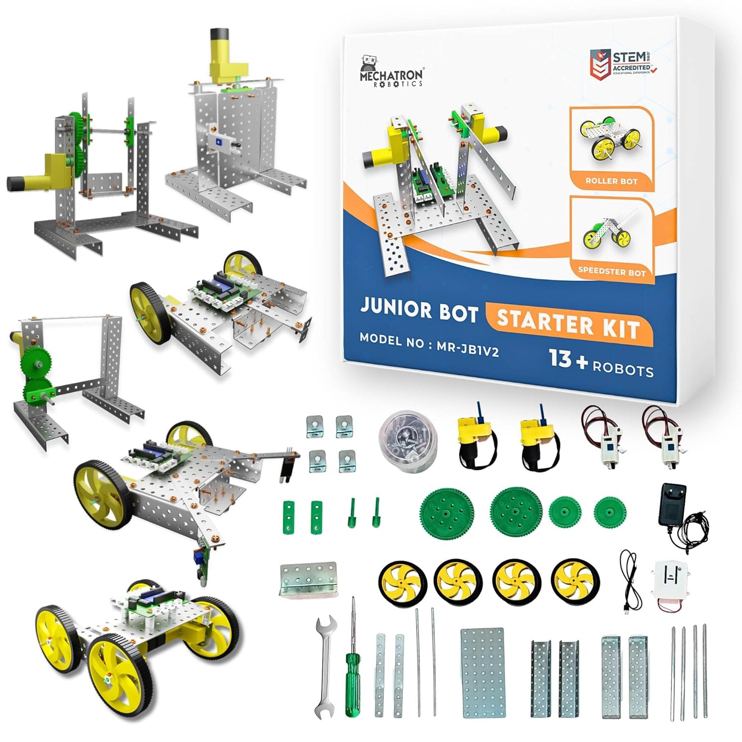 Buy Mechatron Robotics® 13-in-1 DIY Junior Robotics STEM Kit (JB1V2 ...