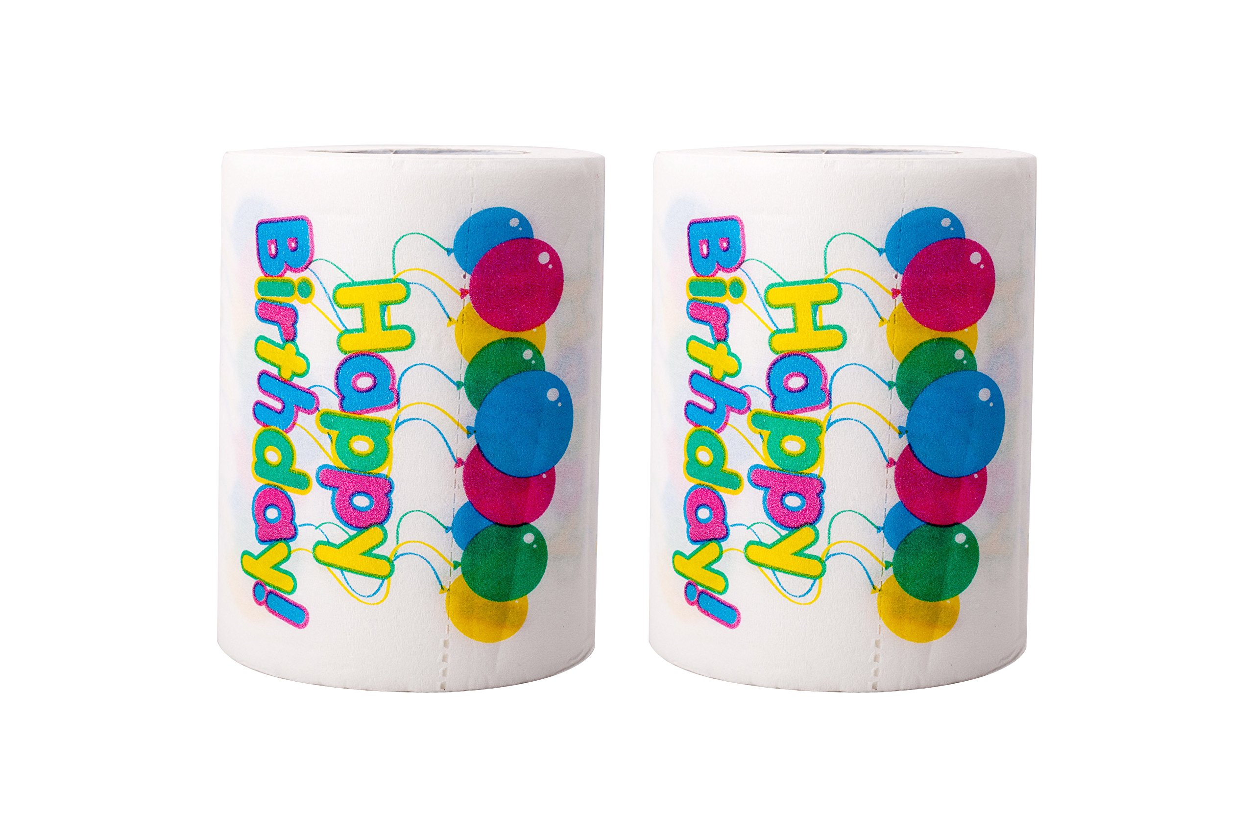 Amazon.com: SummitLink 2 Rolls of Happy Birthday Balloon Toilet Paper ...