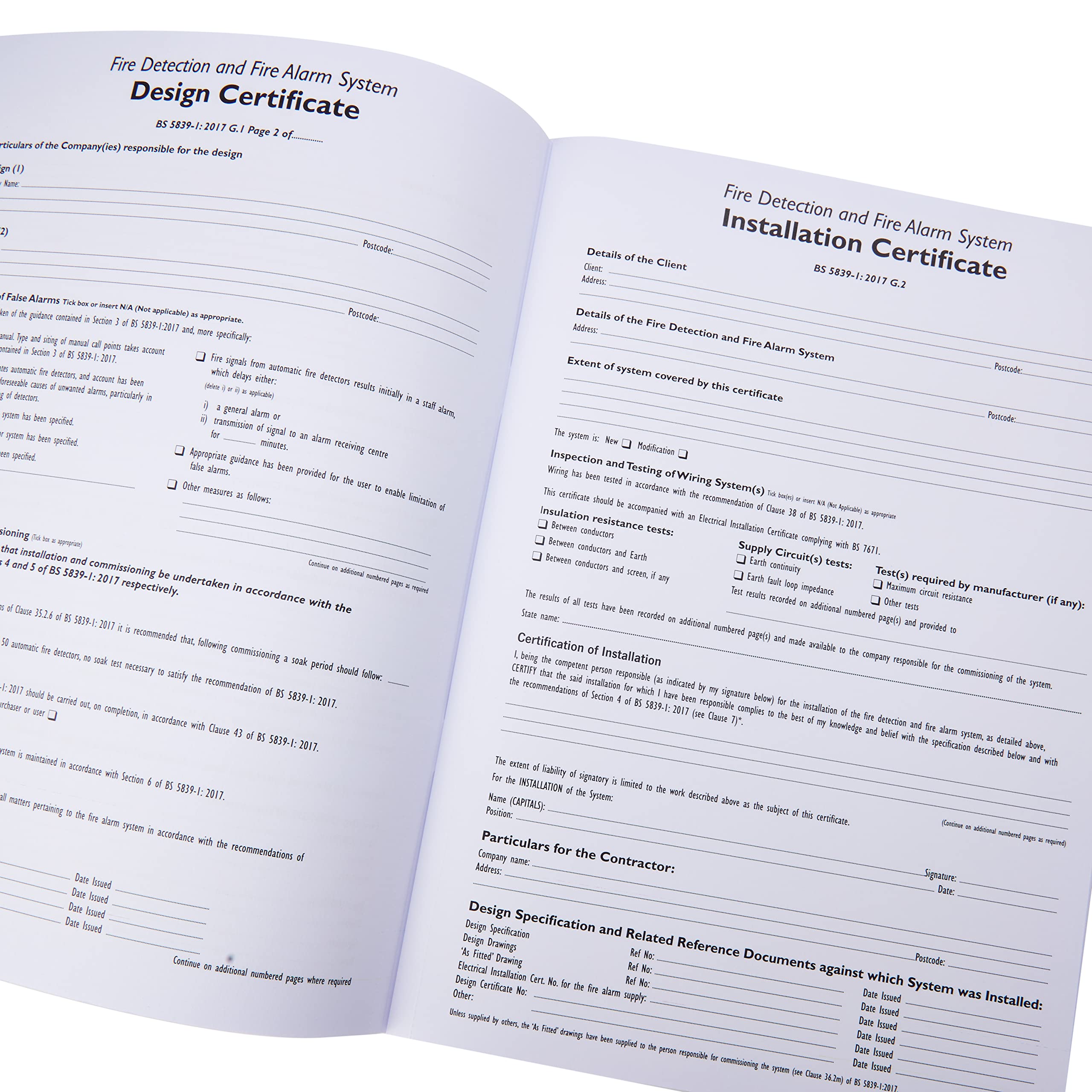 Fire Alarm Certificate Of Installation