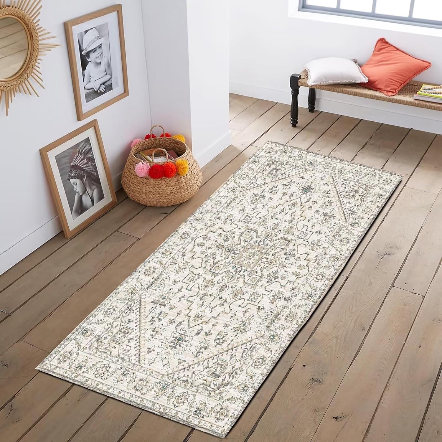 Amazon.com: ZCXDSX Washable Runner Rug, 2x6 Rug Runner Non-Slip Vintage ...