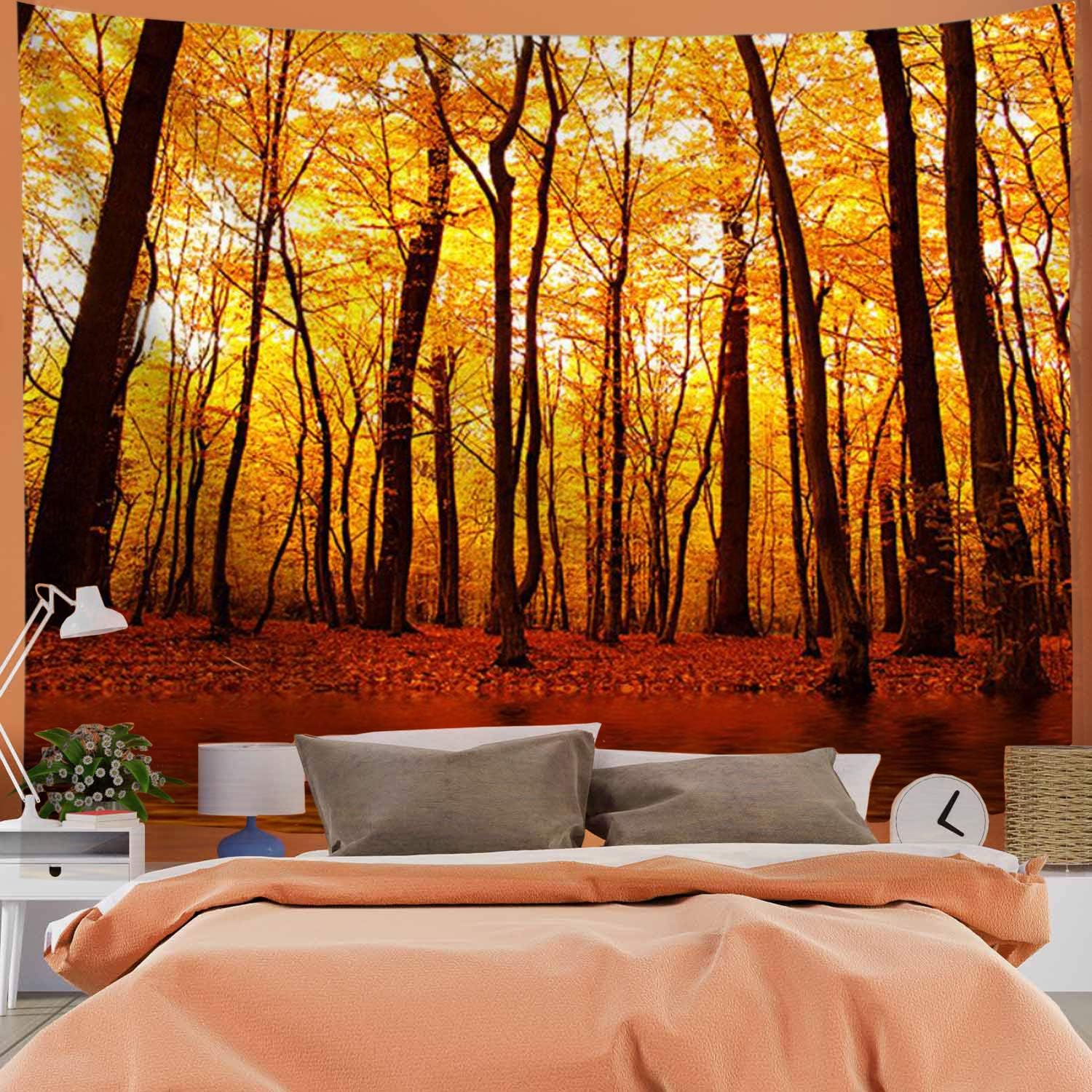 Amazon.com: G.Will Forest Trees Tapestry Autumn Nature Landscape ...
