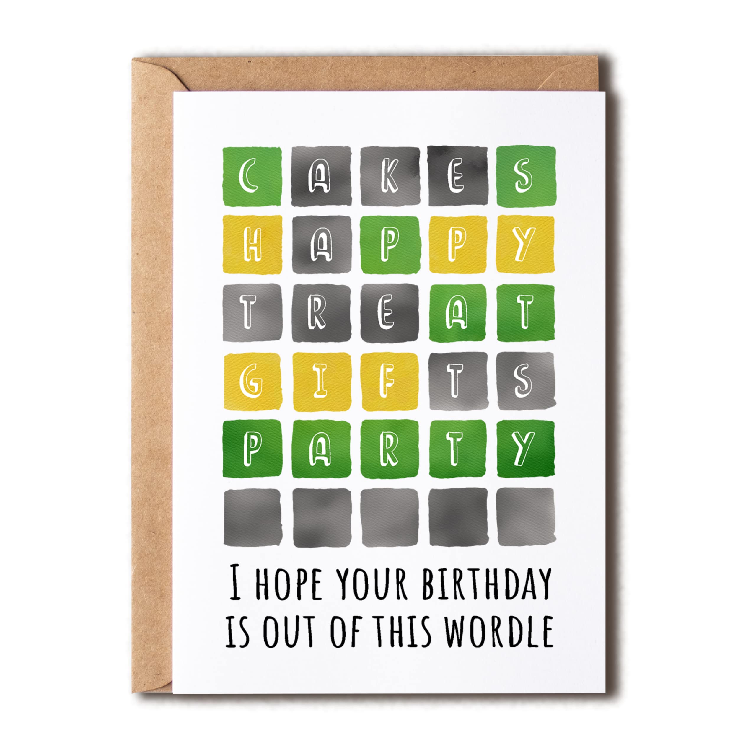 Buy Cakes Happy Treat Gifts Party - Birthday Card Wordle Card -Funny ...