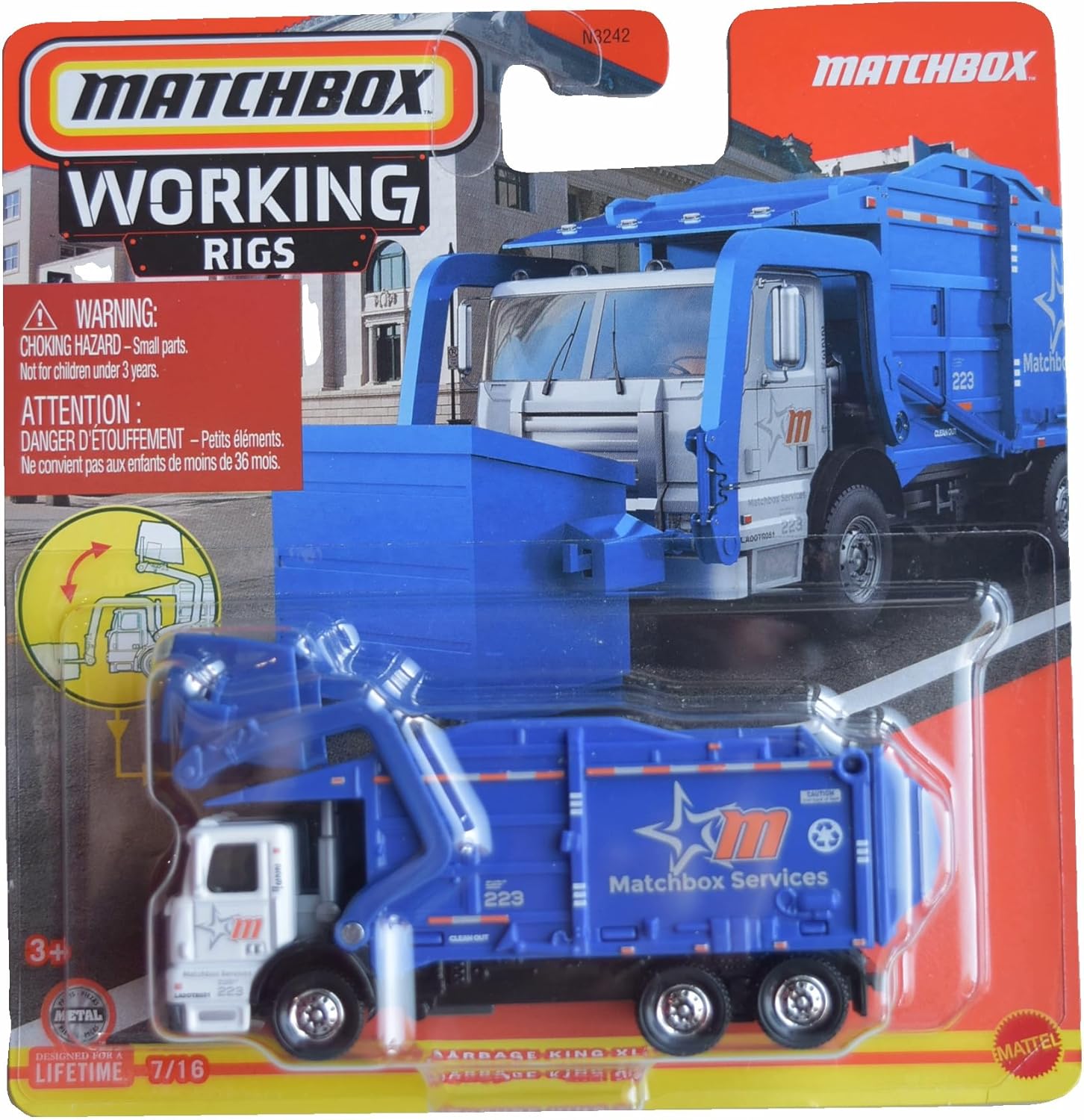 Amazon.com: Matchbox Truck With Moving Parts, Working Rigs Toy Truck, 1 ...