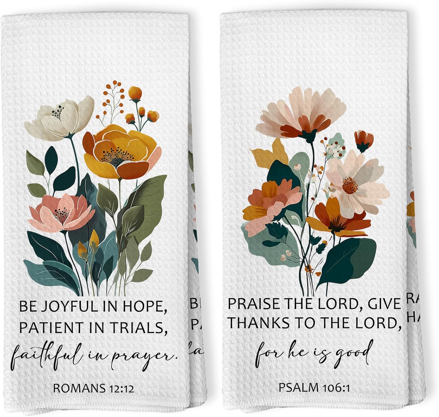 Amazon.com: Zeuiwr Hymn Tea Christian Floral Spring Kitchen Towels ...
