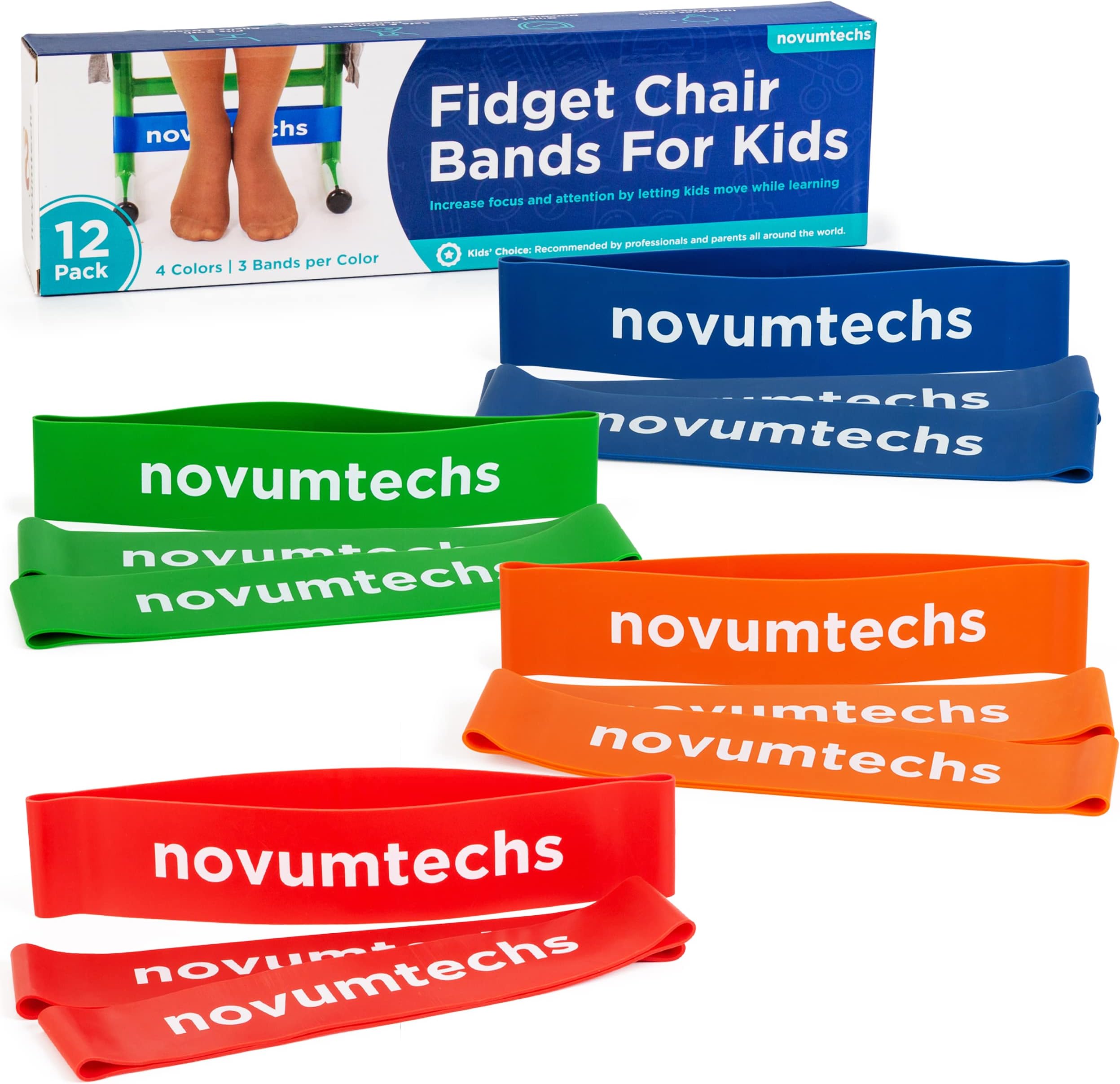 Amazon.com: SENSORY BUDDIES Fidget Chair Bands | Classroom and Teacher ...