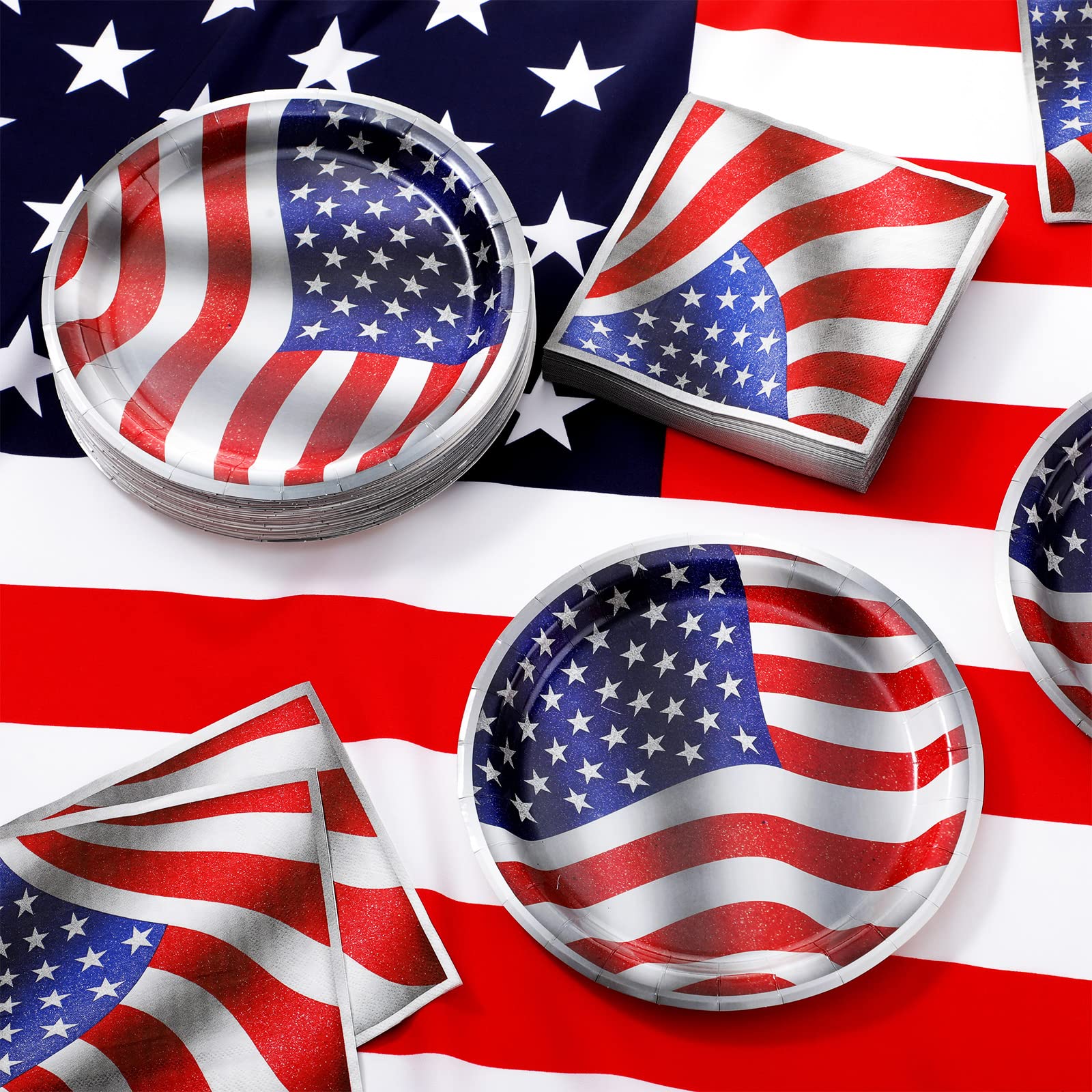 American Flag Stationary 4 1/2" X 3" Bulk 144 Pc. Small Paper American