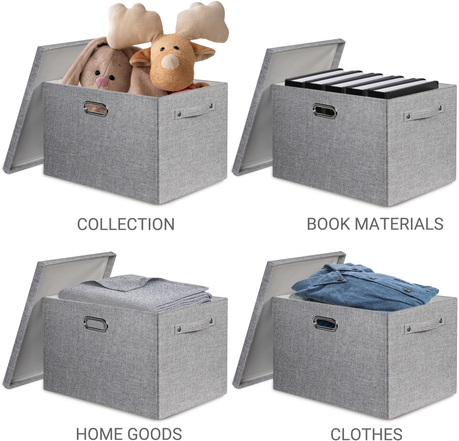 Decorative Storage Boxes with Lids- 15.5″x11.8″x11.8″ Sturdy Pink ...