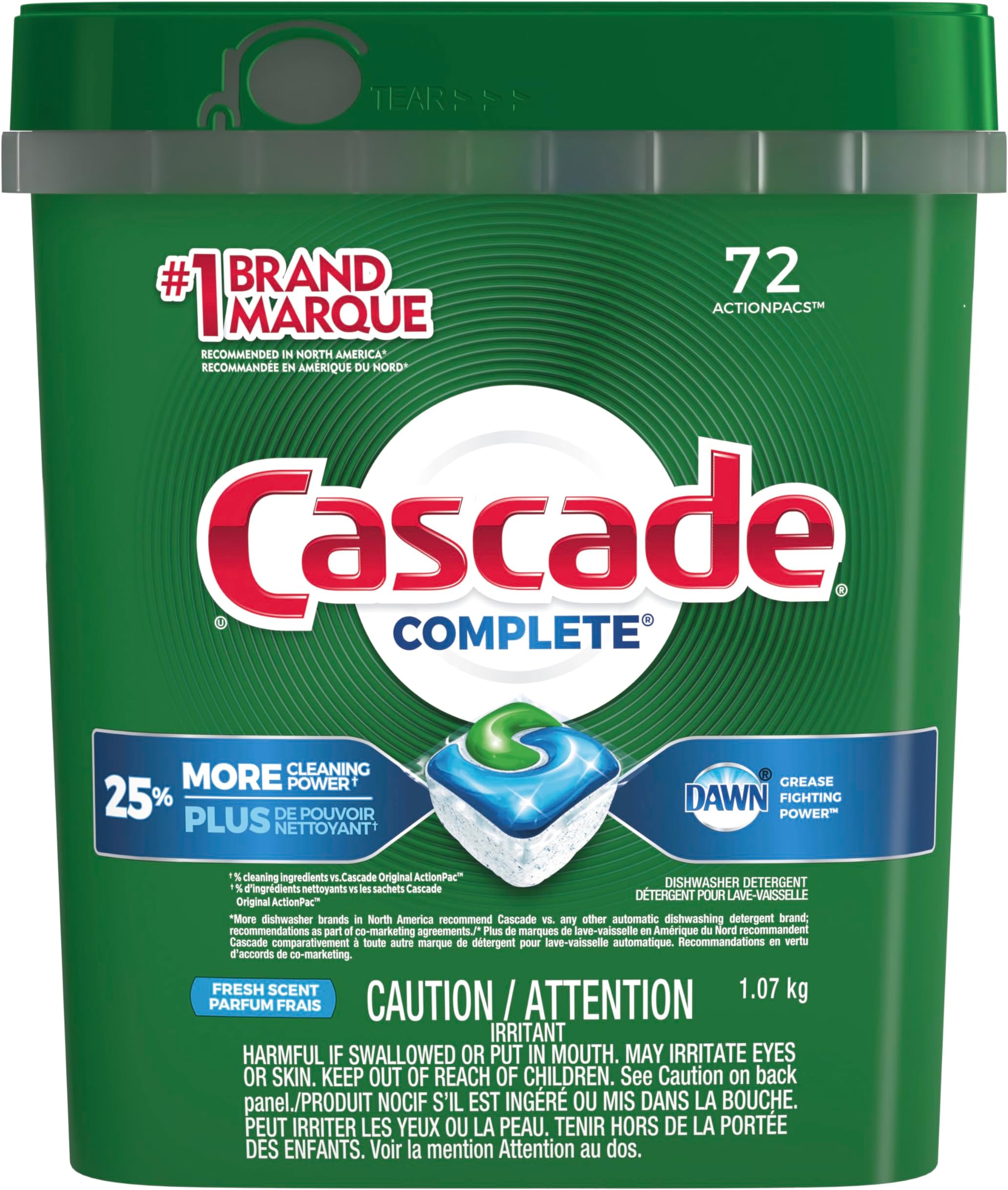 Cascade Liquide de rinçage pour lave-vaisselle, séchage rapide, 901 ml ...