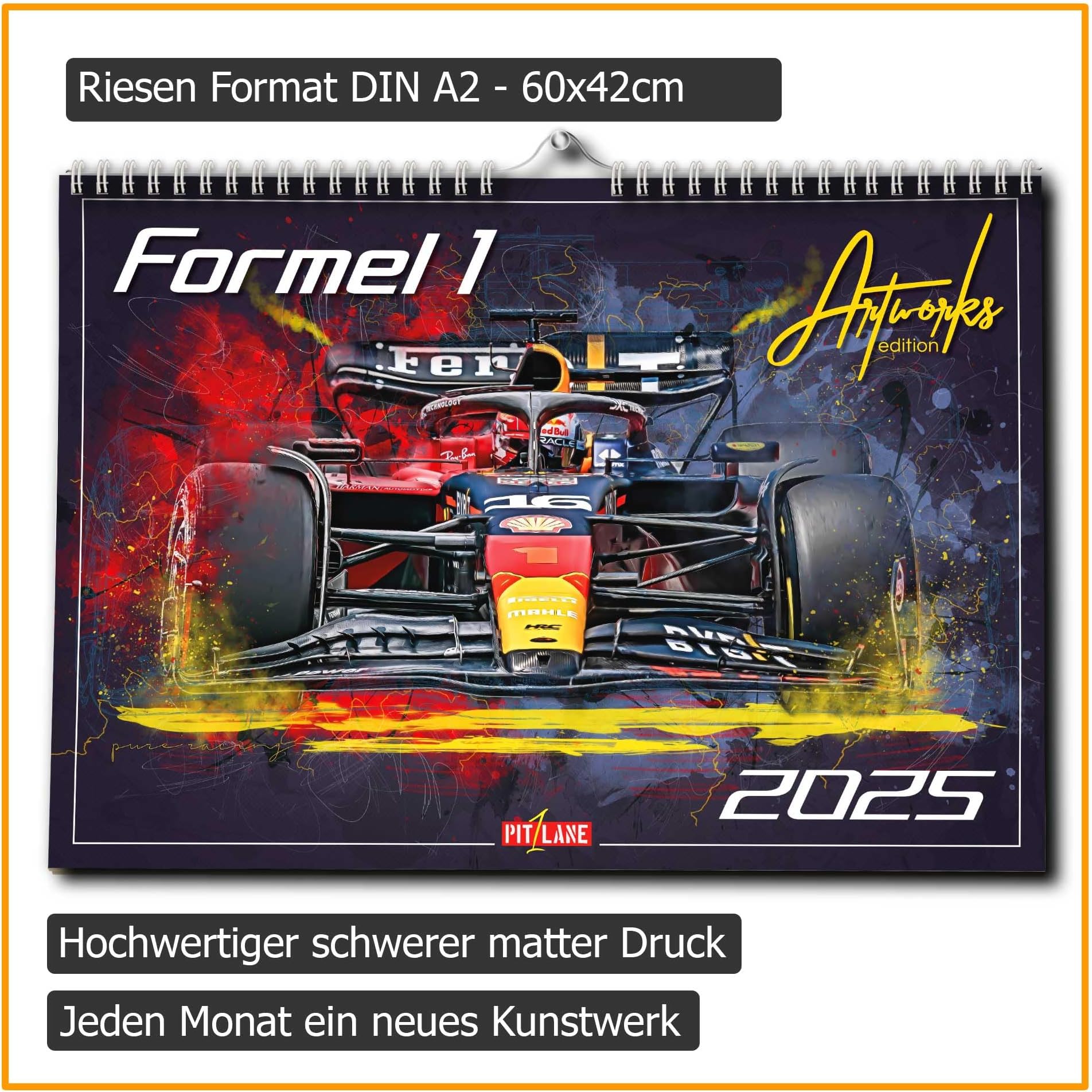 PITLANE1 | Formel 1 Kalender 2025 | DINA3 | Wandkalender Formel1 | ca ...