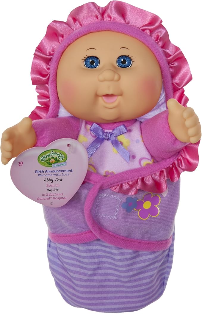 Amazon.com: Cabbage Patch Kids Official, Newborn Baby Doll Girl - Comes ...
