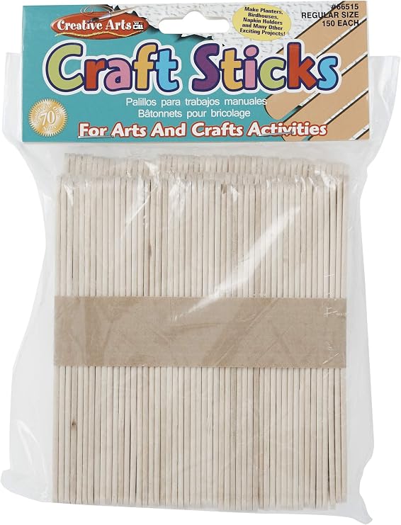 Amazon.com: Creative Arts by Charles Leonard Craft Sticks, Regular Size ...
