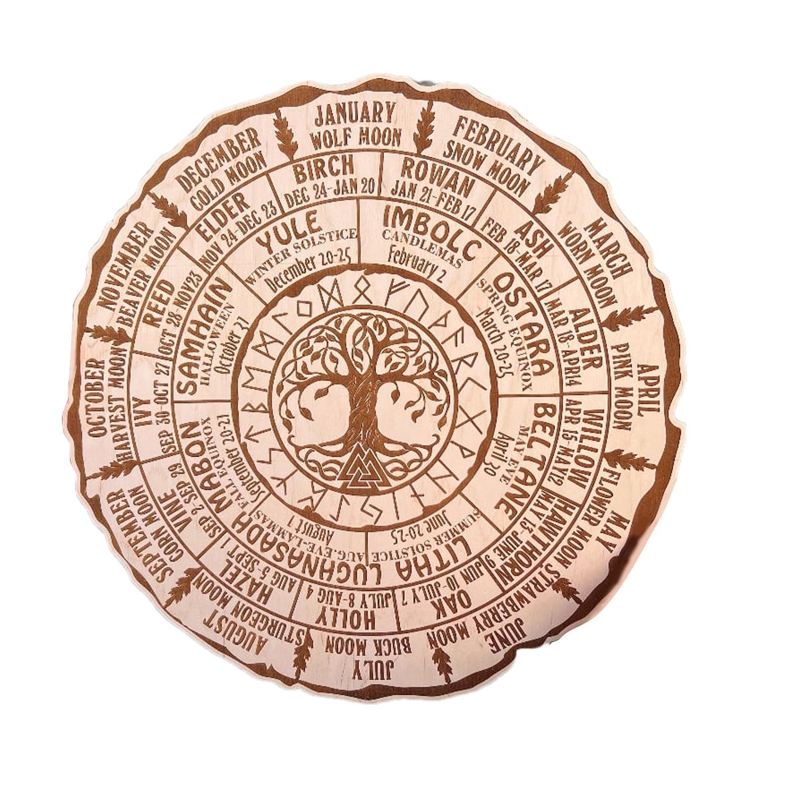 Wheel of The Year Wood Sign, Wheel of The Year Calendar, Wheel of the ...
