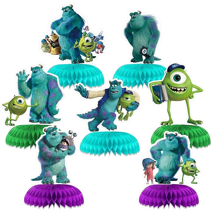 Buy 7 Pack Monster Birthday Party Decorations, Monsters University ...
