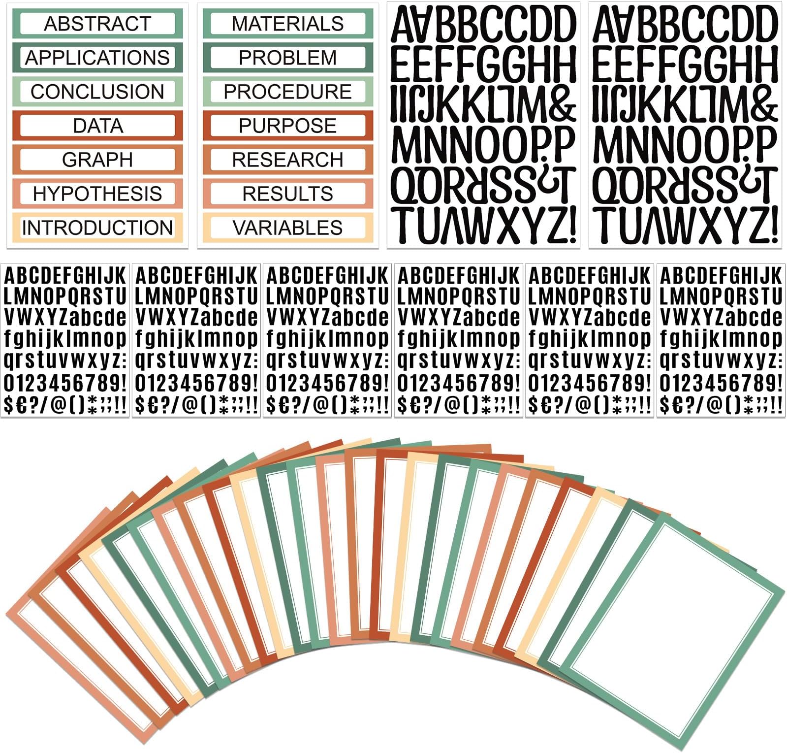 Amazon.com: Teling 32 Pcs Tri Fold Poster Board Supplies 16 Self ...