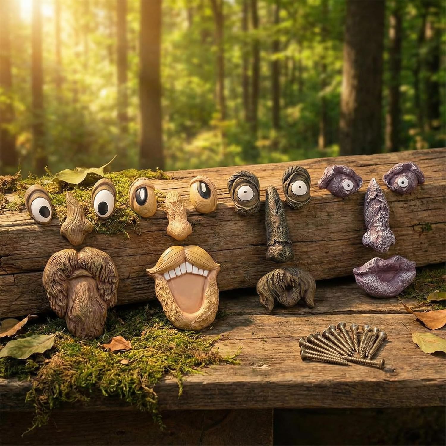 Amazon.com : Xinhaus 4 Pack Tree Faces Decor Outdoor, Tree Face Outdoor ...