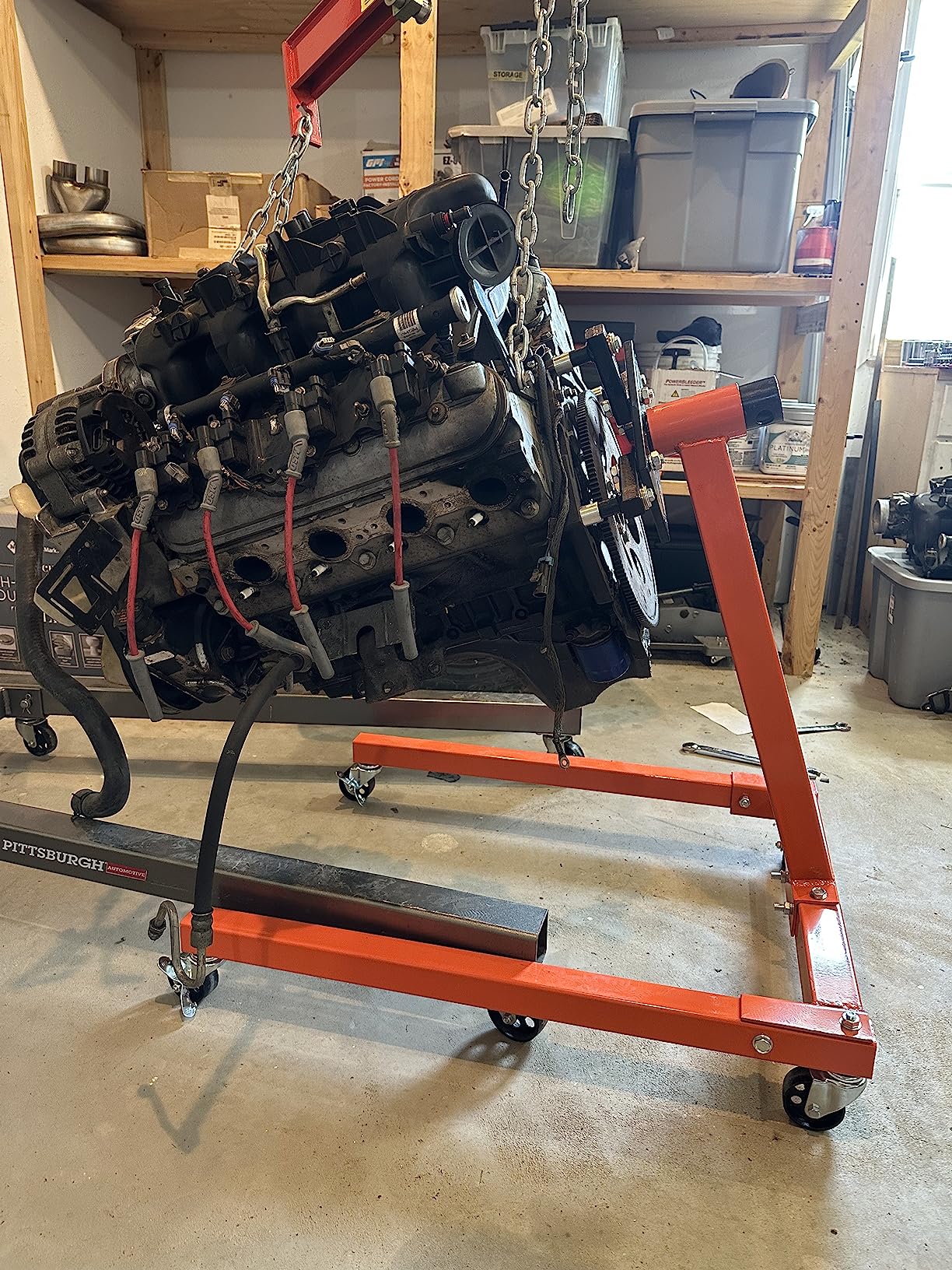 $47/mo - Finance VEVOR Engine Hoist with Lever, 2 Ton Folding Cherry ...