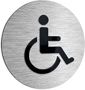 ALÚMADESIGNCO Toilet Sign, Bathroom Signs - Modern Signage For Restroom ...