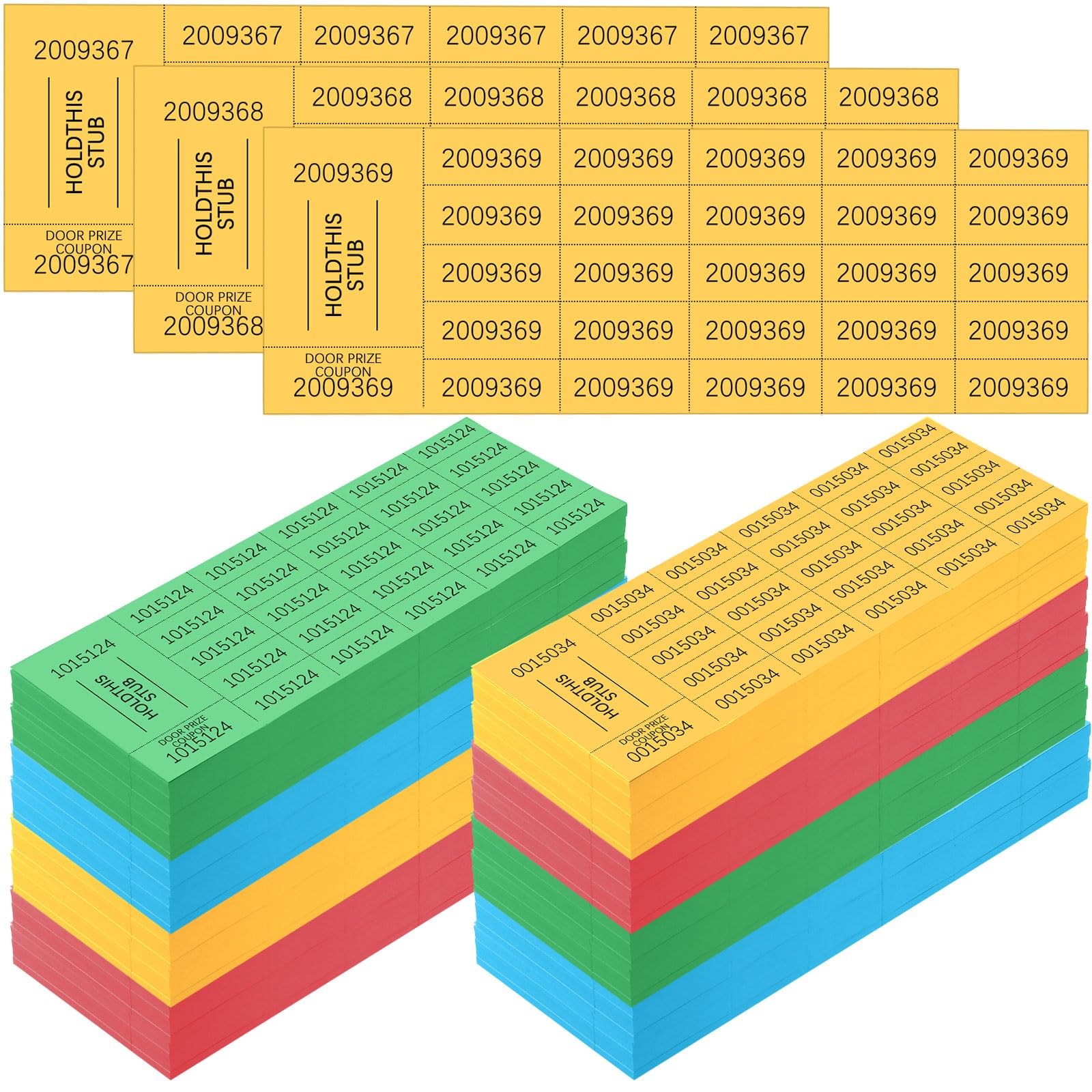 Kosiz 2000 Sheets Raffle Ticket 25 Bid Chinese Auction Tickets Tricky ...