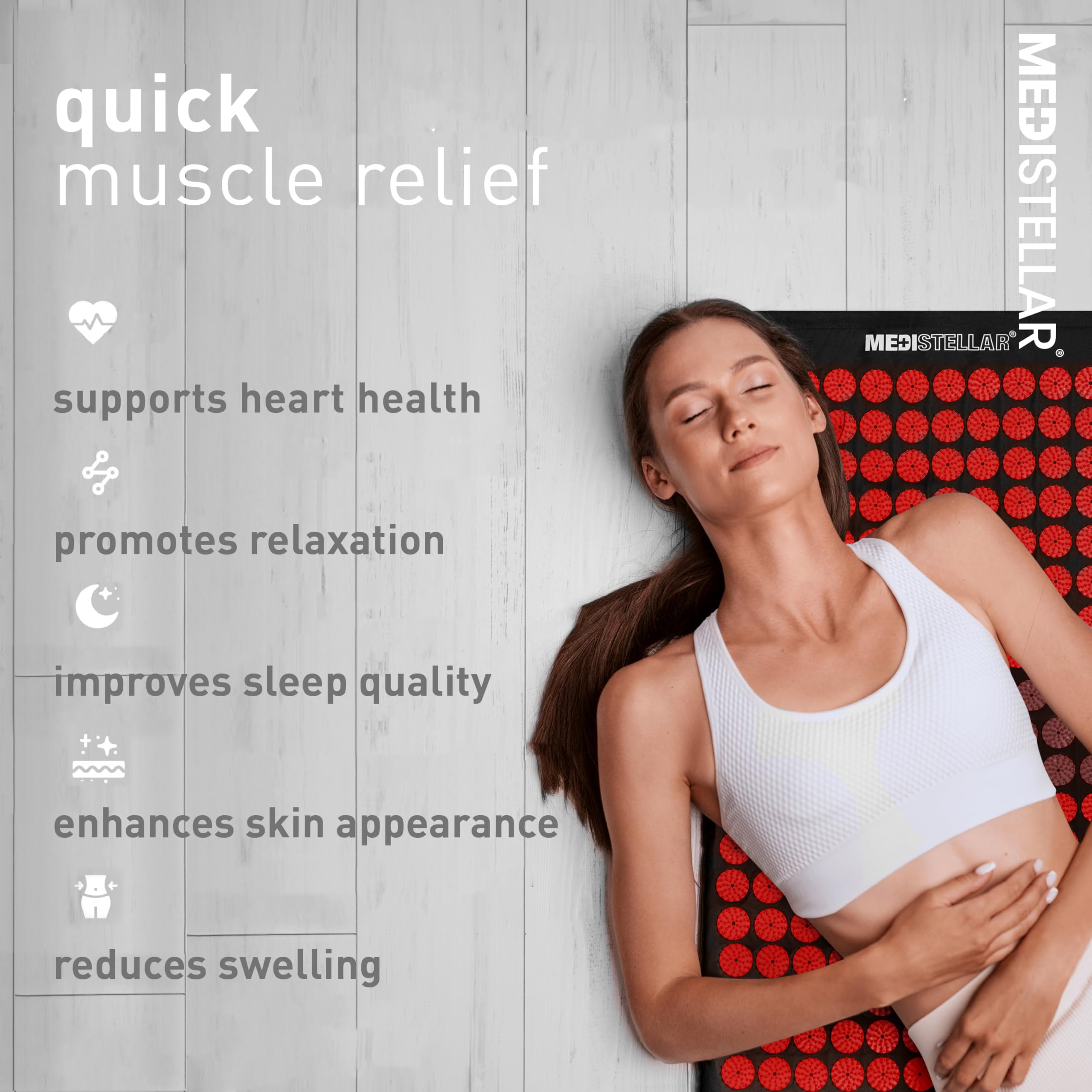 Snapklik.com : Premium Acupressure Massage Mat - Spiked Therapy Pad For ...
