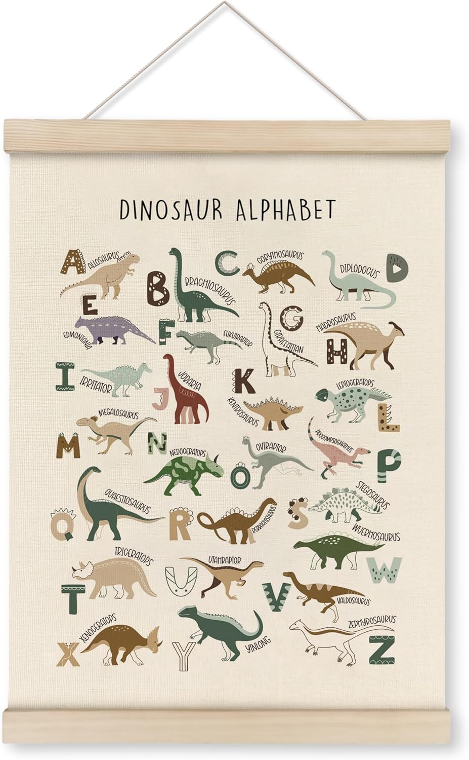 Amazon.com: HRQKO Dinosaur Alphabet Poster Hanger Frame, Dinosaur Wall ...