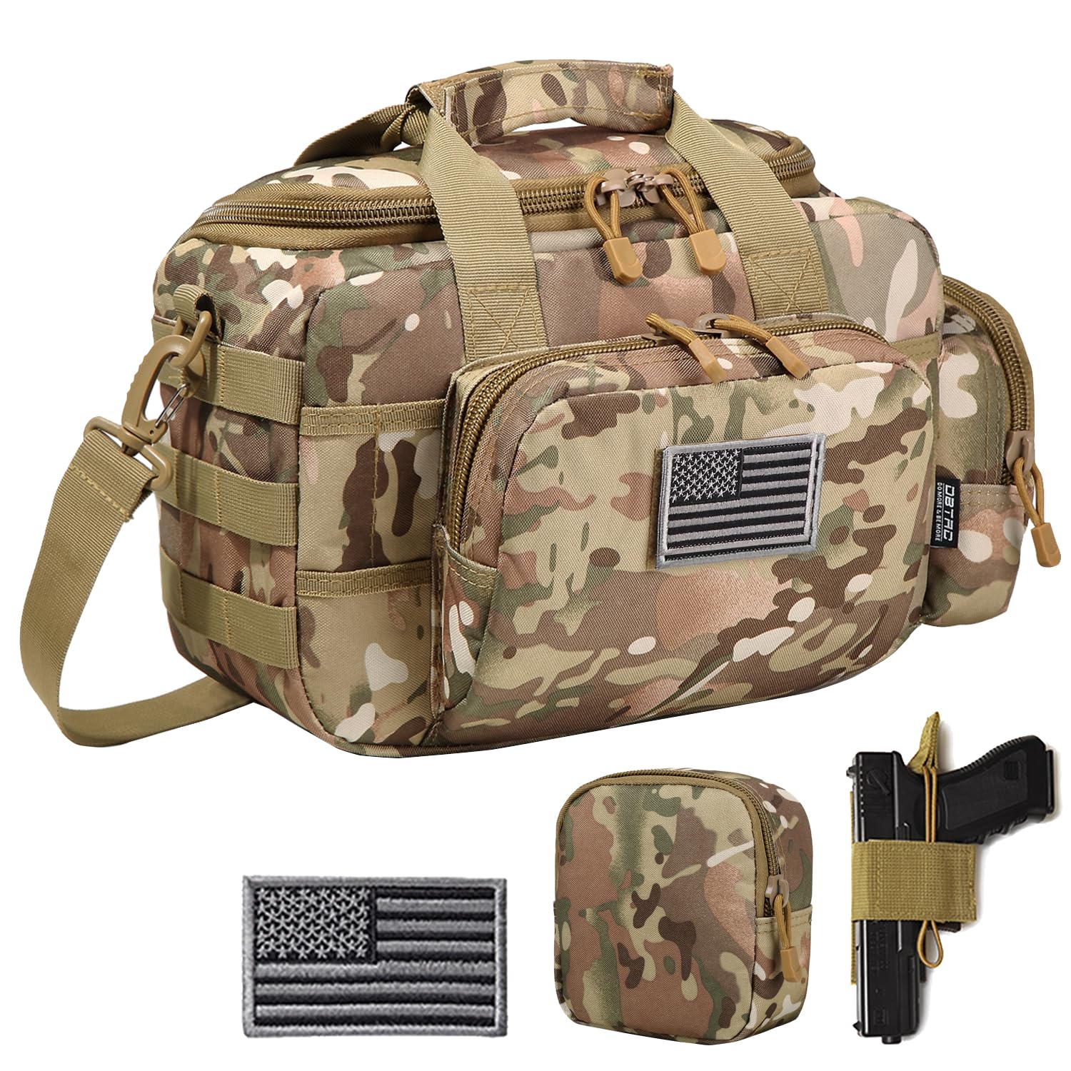 Snapklik.com : DBTAC Gun Range Bag Small Tactical 2x Pistol Shooting ...