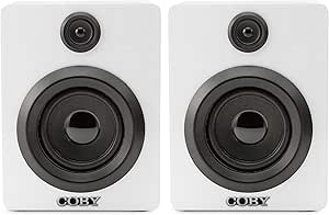 Coby Wireless Rechargeable Bluetooth Mini Speakers, Stereo Bookshelf ...