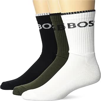 Amazon.com: BOSS Six Pack Quarter Length Socks with Banded Branding ...