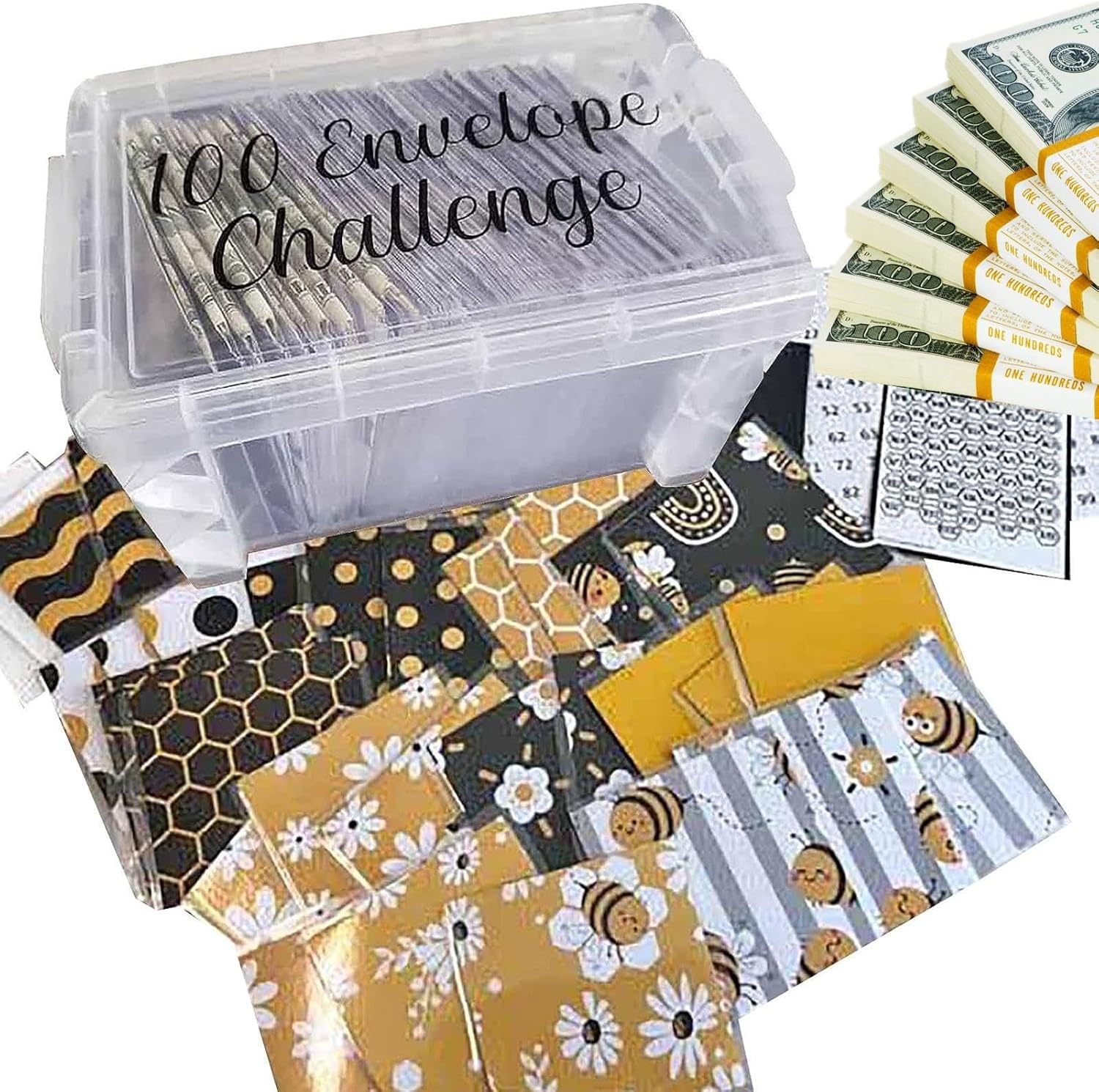 100 Envelope Challenge Box Set - Money Saving Challenge Kit for Save ...