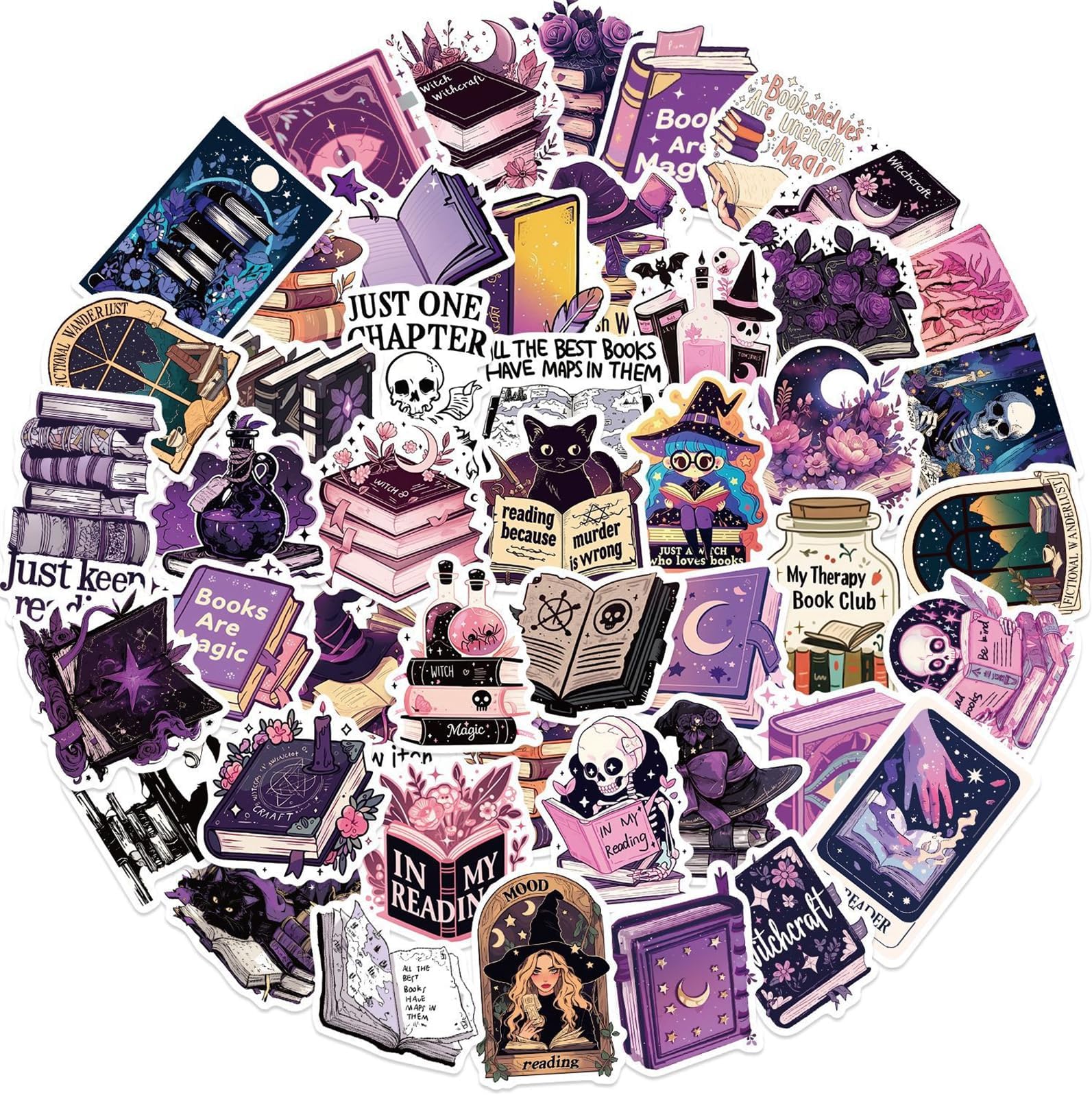 Amazon.com: Geyoga 100 Pcs Witchy Stickers Apothecary Decals Celestial ...