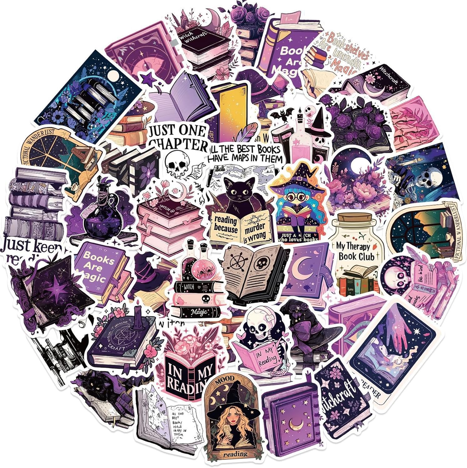 Amazon.com: 50PCS Bookish Witch Stickers for Kindle, Witchy Style ...