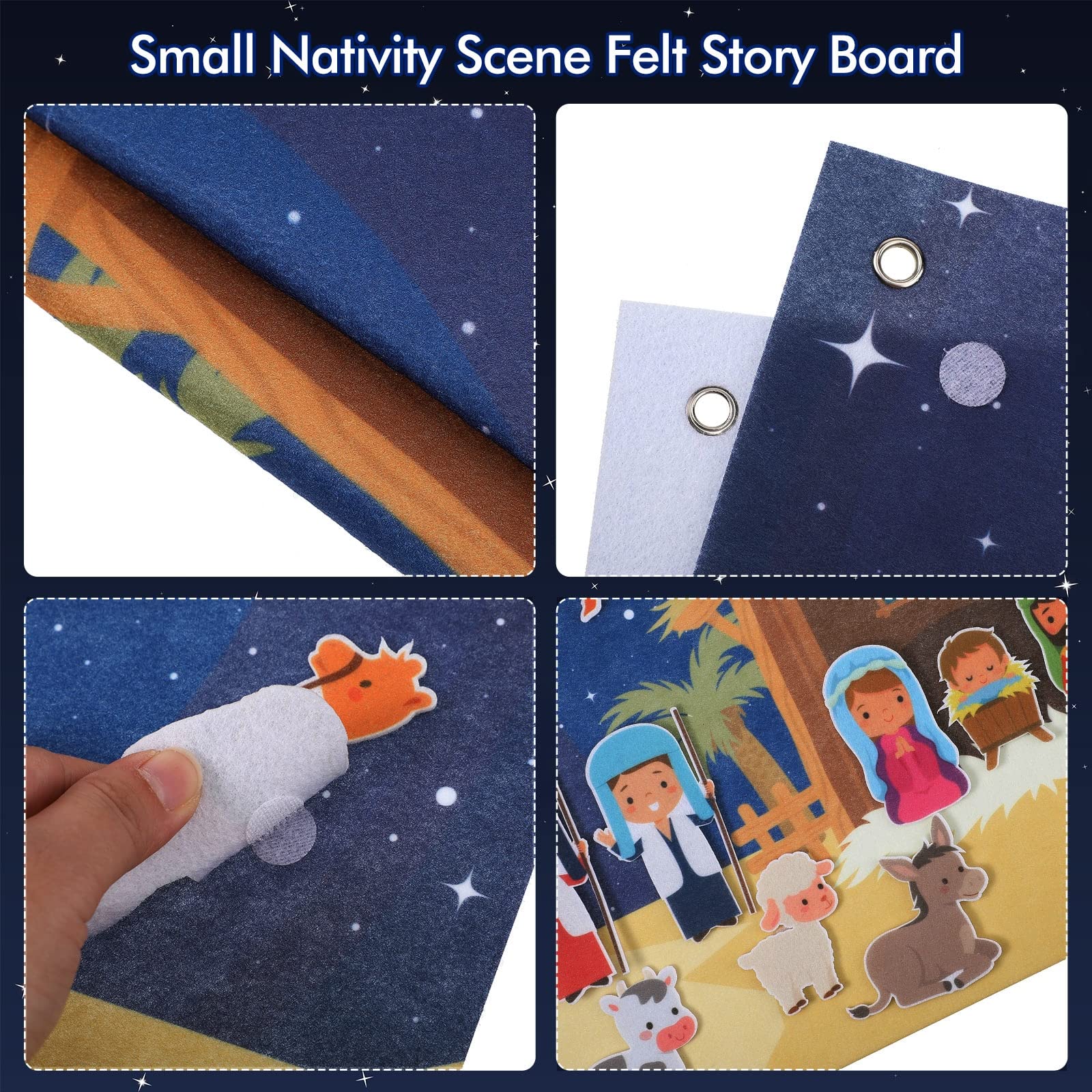 Snapklik.com : Remerry Christmas Nativity Felt Story Board Set For ...