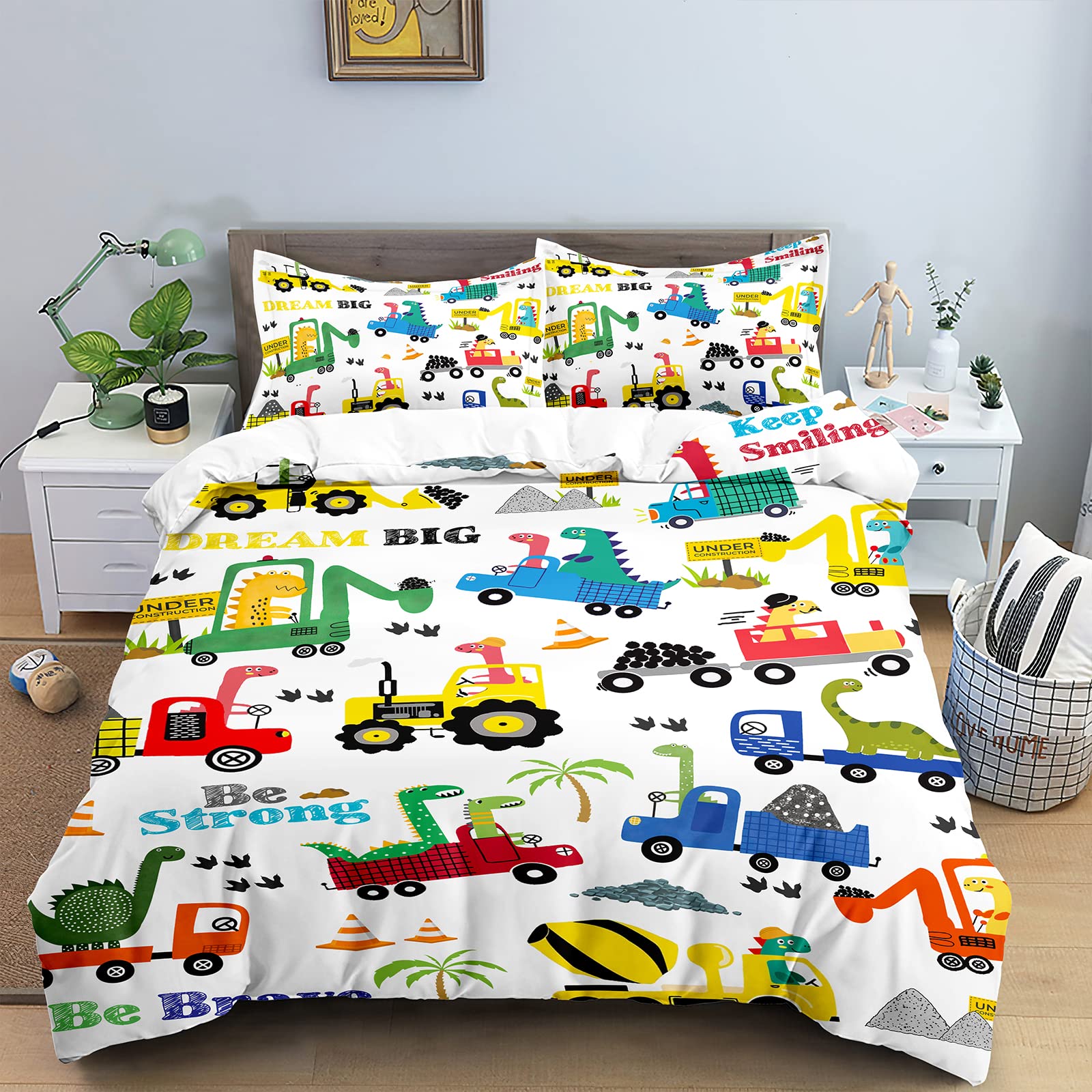 OWL QUEEN Dinosaur Duvet Cover Twin Size, Dinosaur Bedding Sets for ...