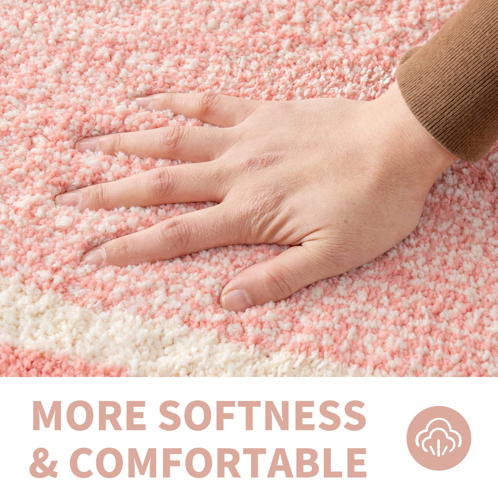 CozeCube Bath mats for Bathroom Non Slip, Fluffy Shaggy Bath Rugs for ...