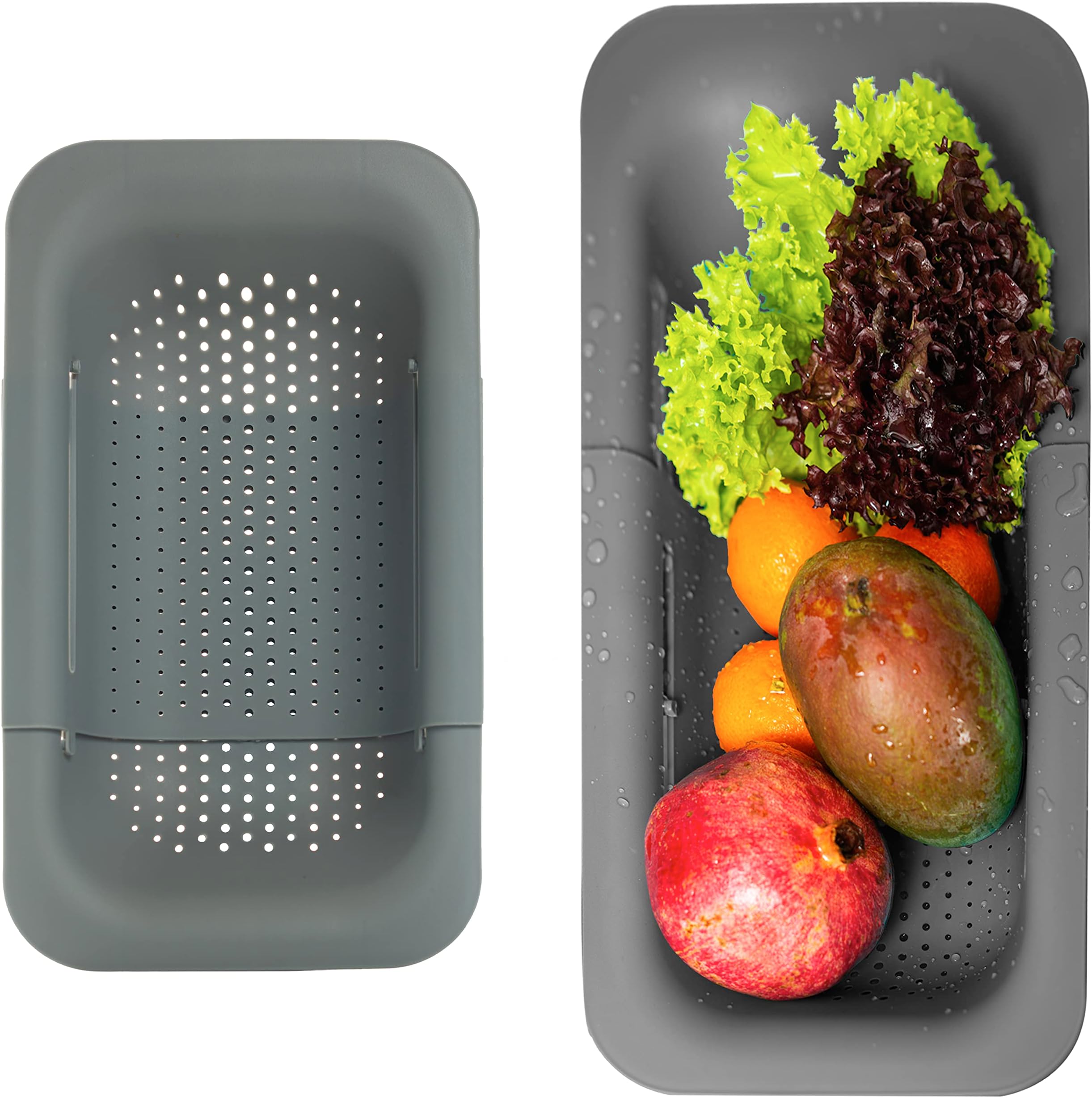 Amazon.com: Extendable Colander Over the Sink Strainer basket ...