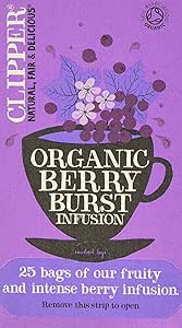 Clipper Organic Berry Burst Tea Bags | 150 Infusion Blackcurrant & Mix ...