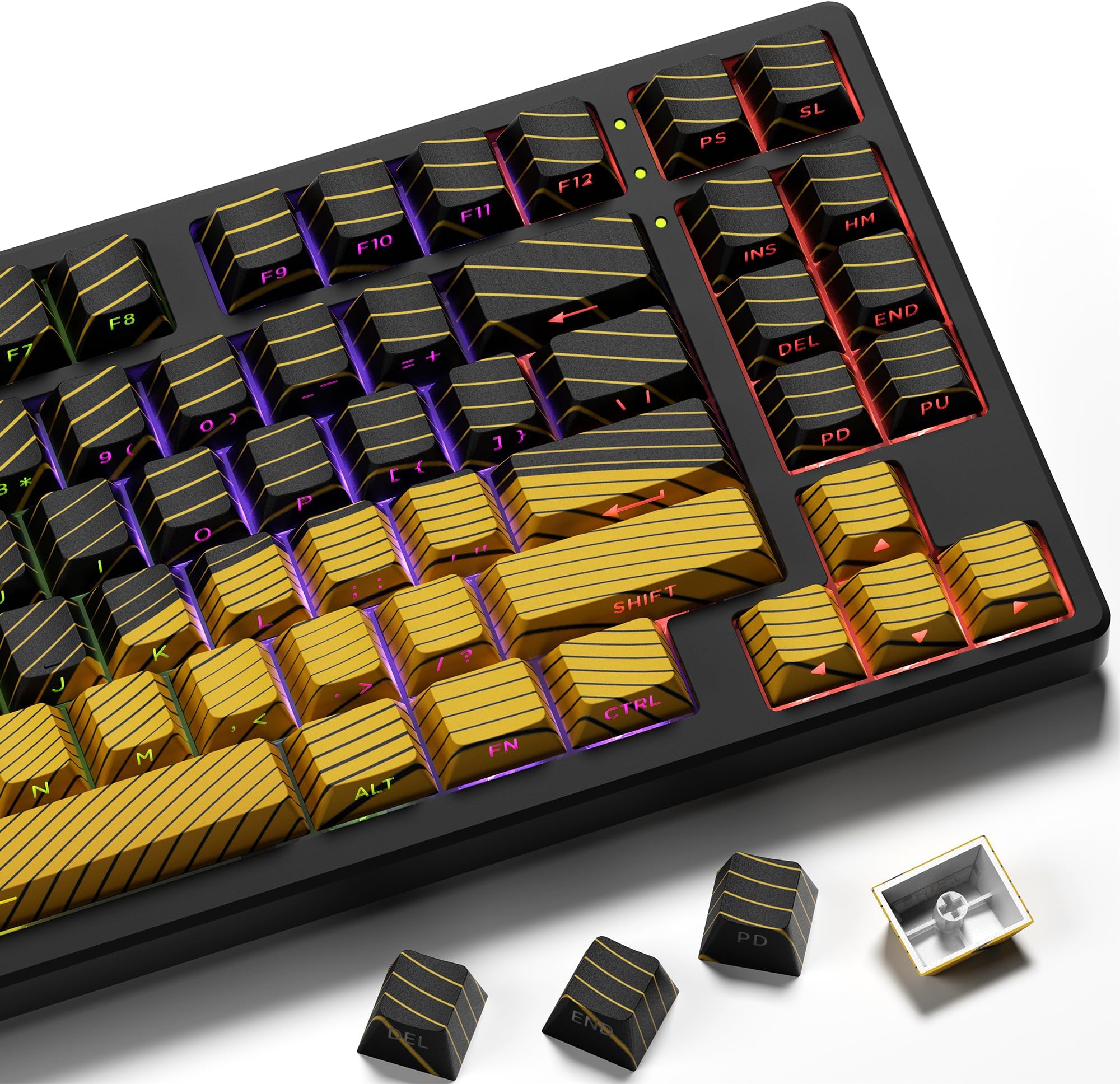 Amazon.com: GMKWTL XVX Topograph Shine Through Keycaps Side Printed ...