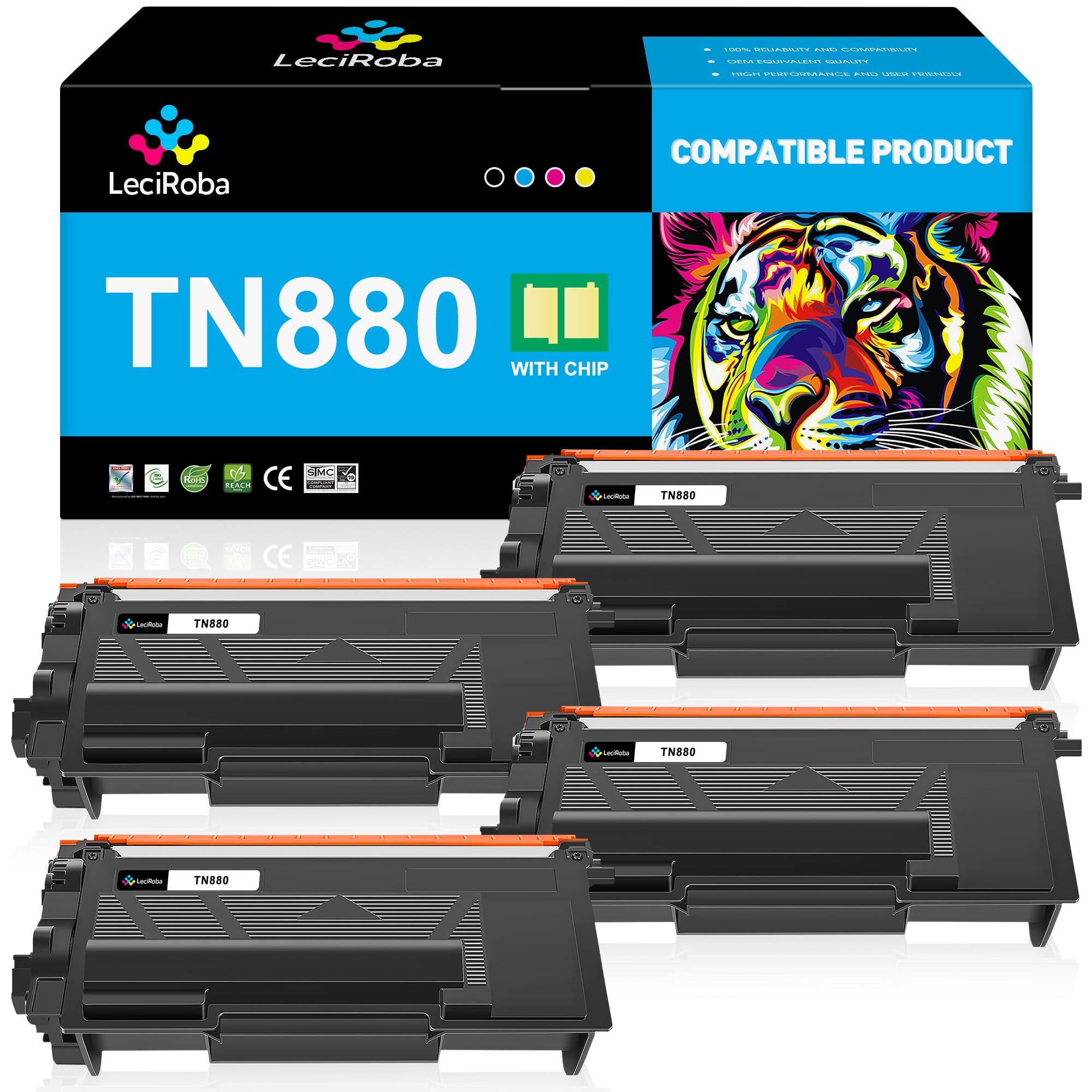 LeciRoba TN-880 TN880 Super High Yield Toner Cartridge Replacement for ...
