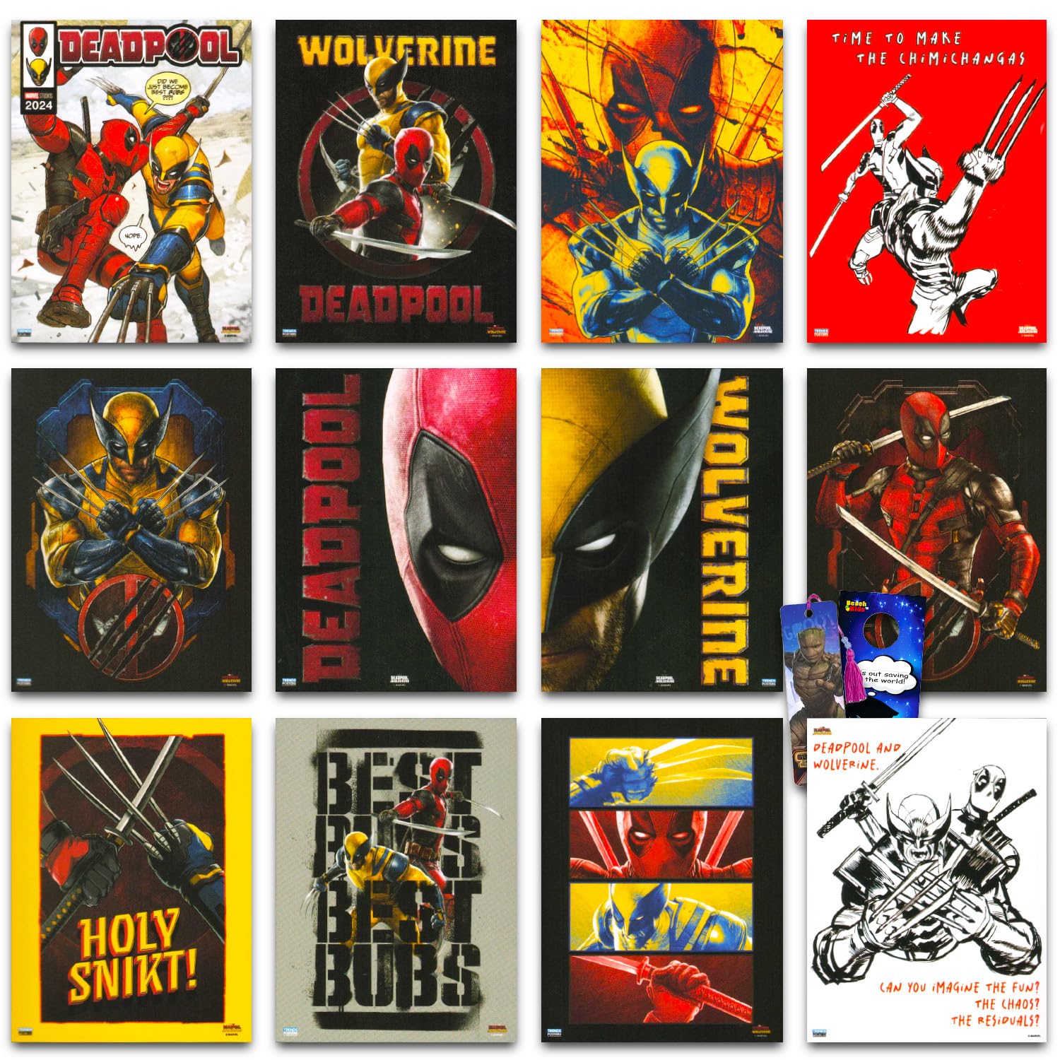 Amazon.com: Marvel Deadpool and Wolverine Poster Book Super Set ...