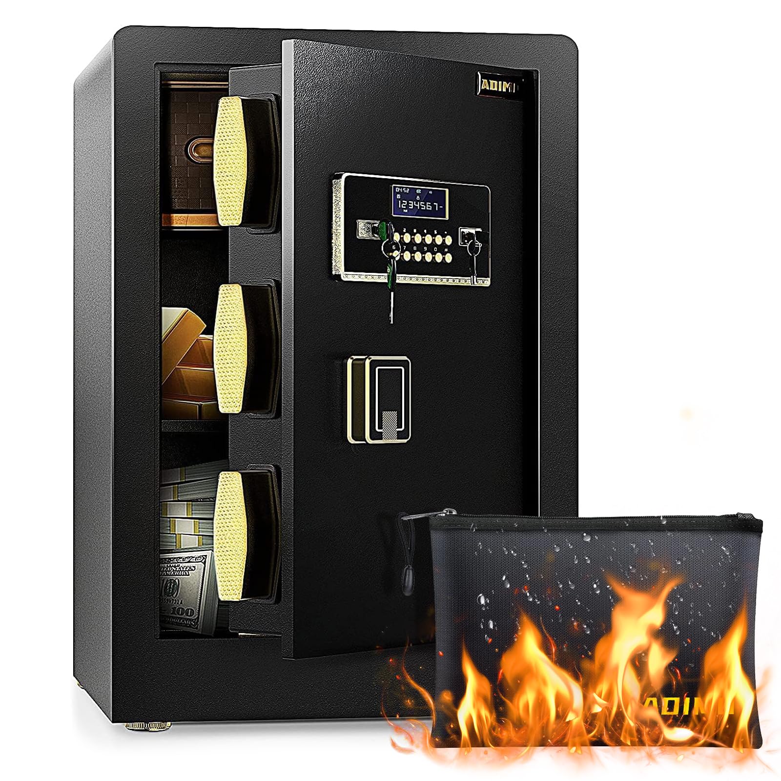Snapklik.com : Safe Box, ADIMO 2.8 Cubic Ft Fireproof Safe Box ...