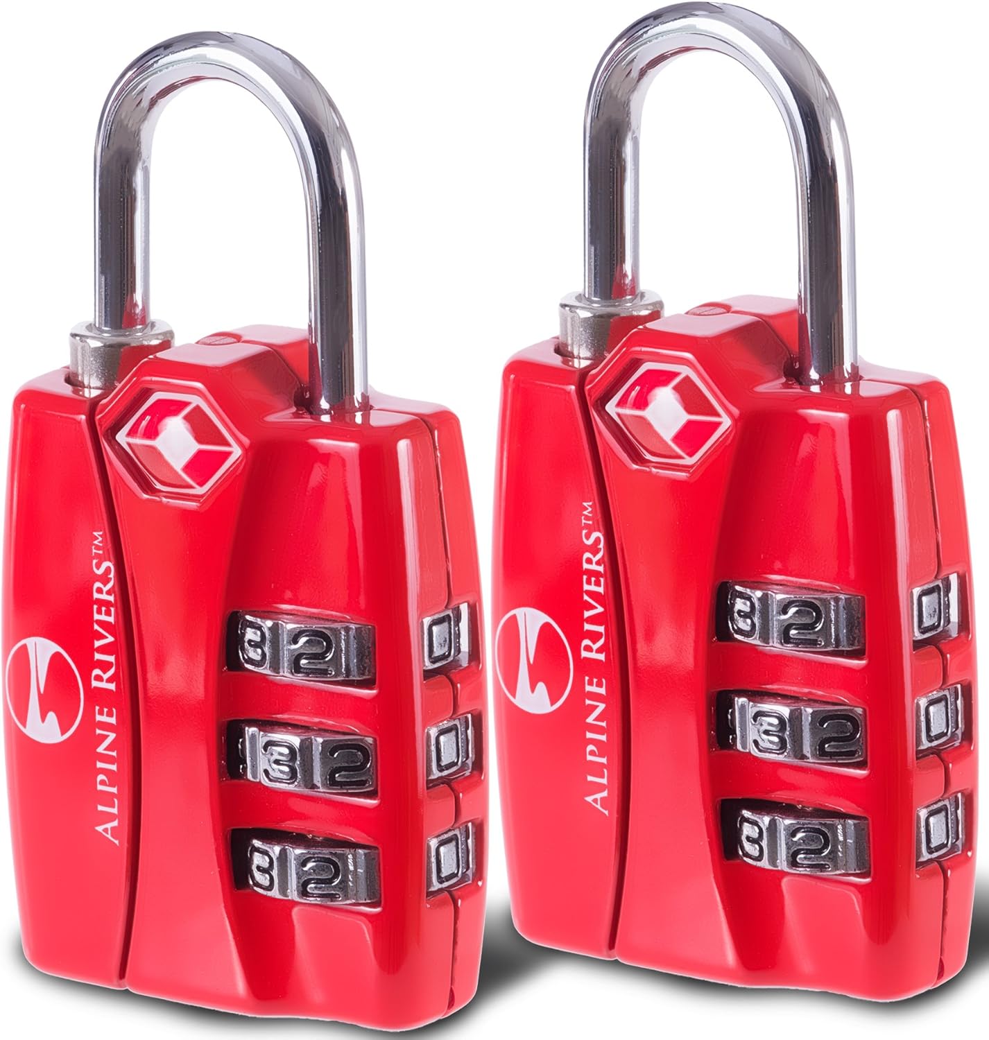 Amazon.com | UltraTuff TSA Locks (2 Pack), RED Open Alert Indicator for ...