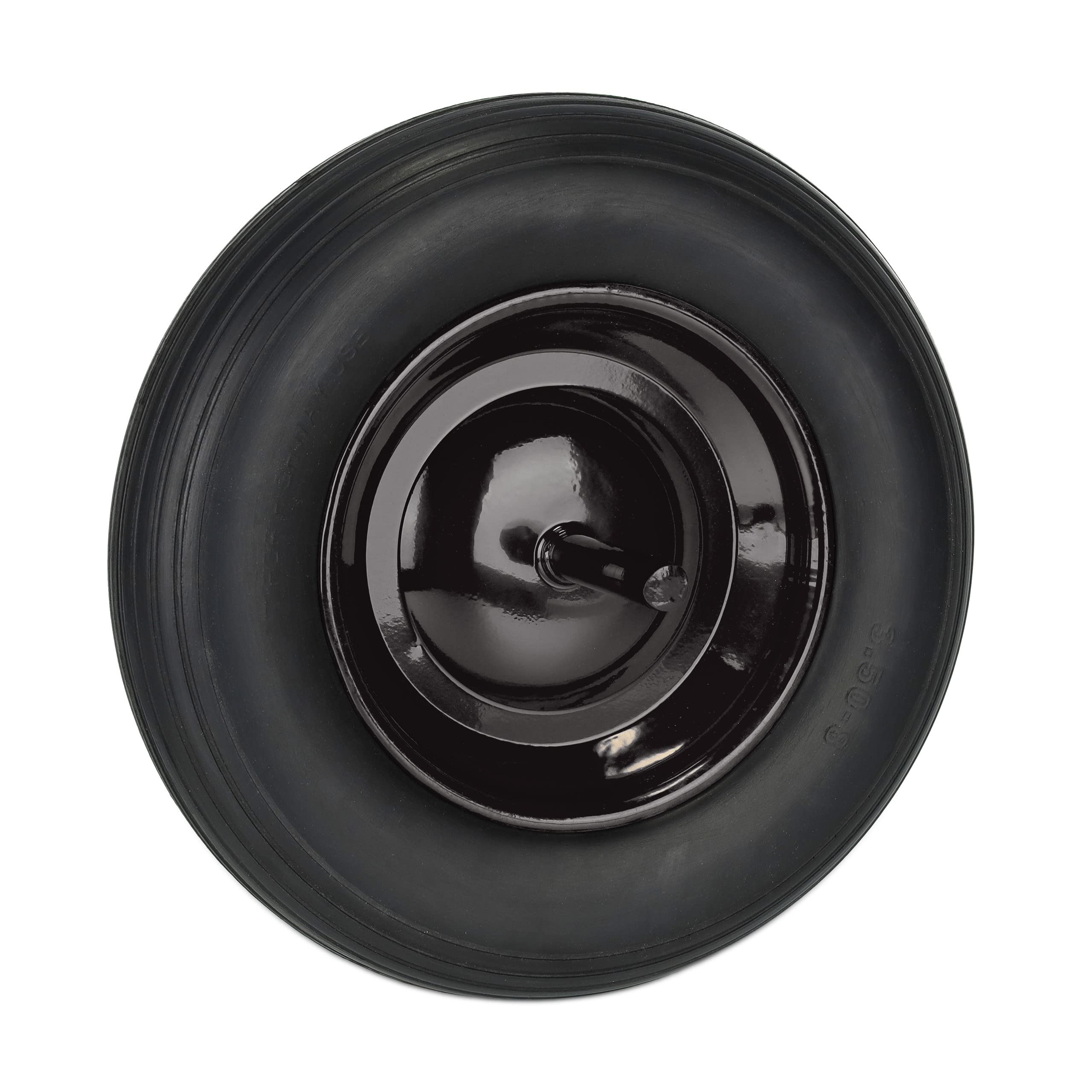 Relaxdays Wheelbarrow Wheel 3.50-8, Rubber Tyre with Fixed Axle, Steel ...