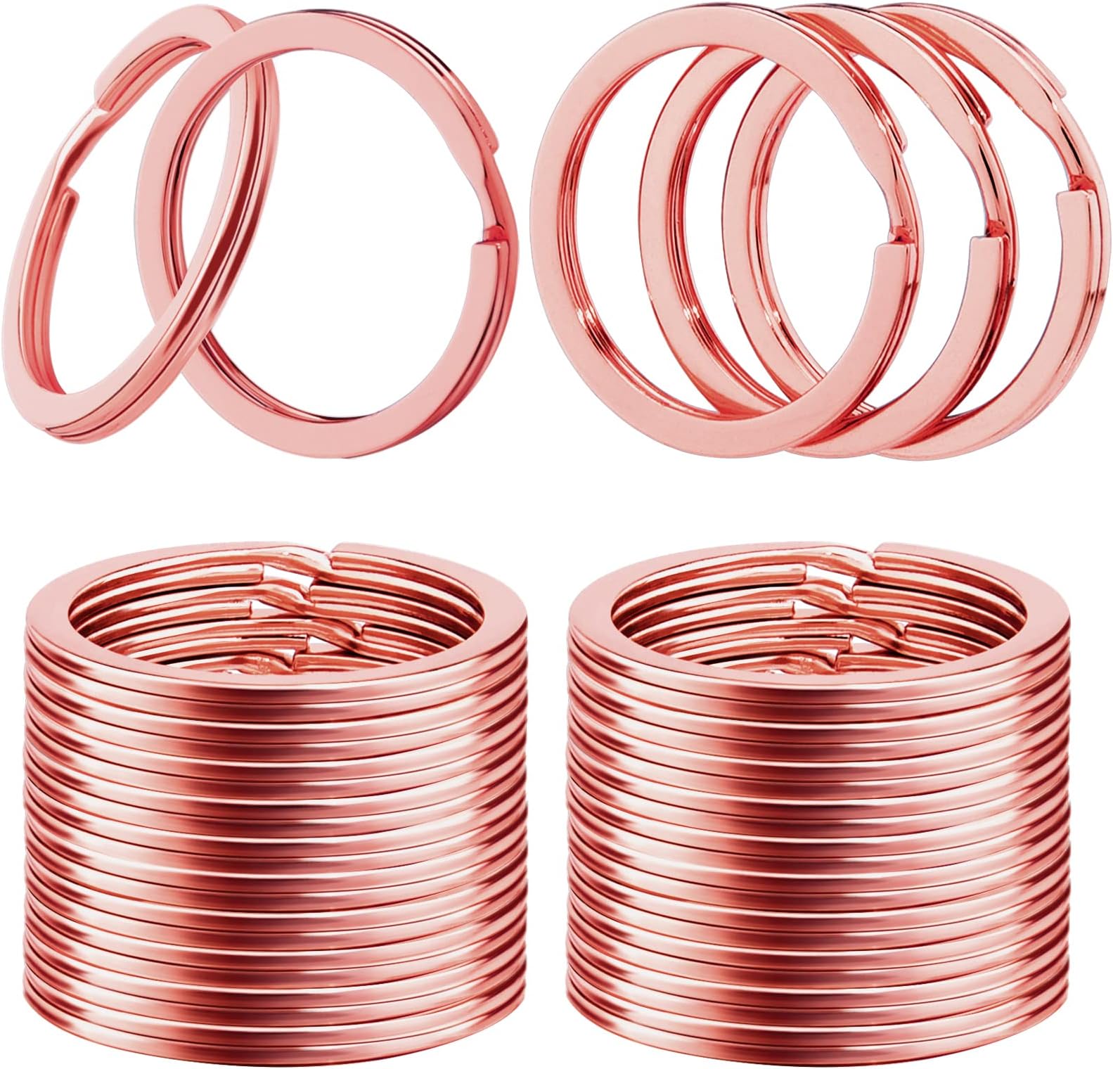 Amazon.com: Sunmns 1.2 Inch Flat Key Chain Ring Metal Split Keychain ...