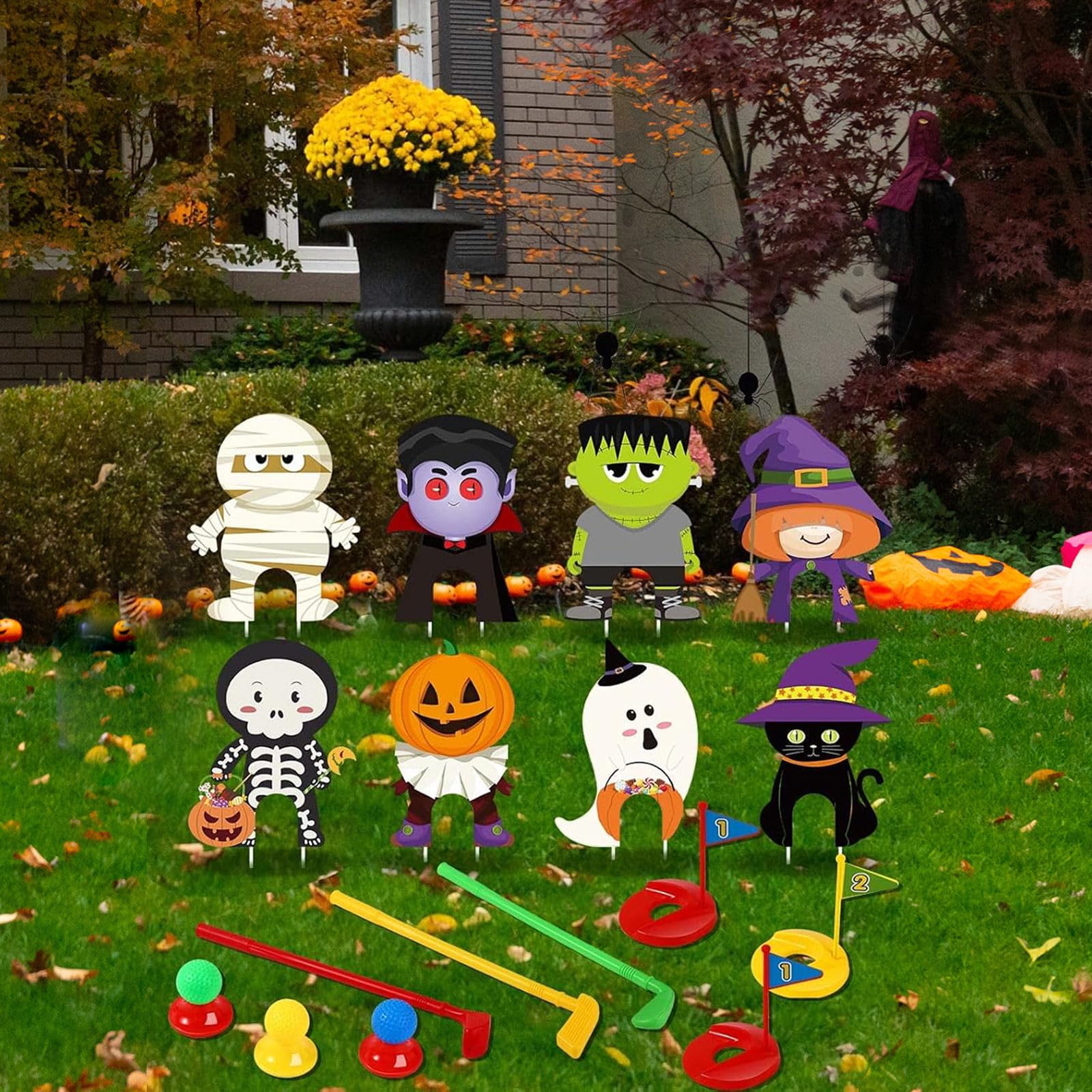 Amazon.com: Halloween Golf Game Set Halloween Party Mini Golf Toy Mini ...
