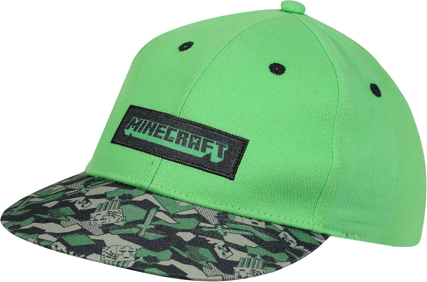 Amazon.com: Minecraft Camo Creeper Baseball Cap, Kids, One Size, Green ...