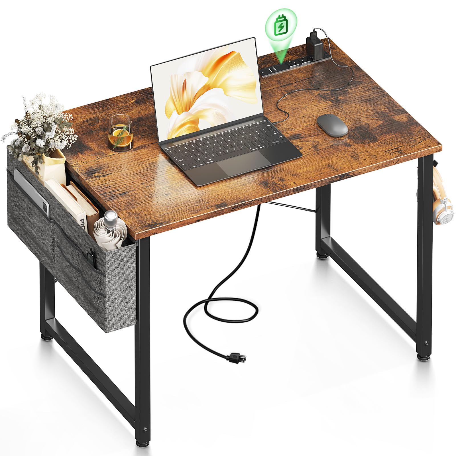 Amazon.com: Casaottima 32 inch Small Computer Desk Study Table for ...