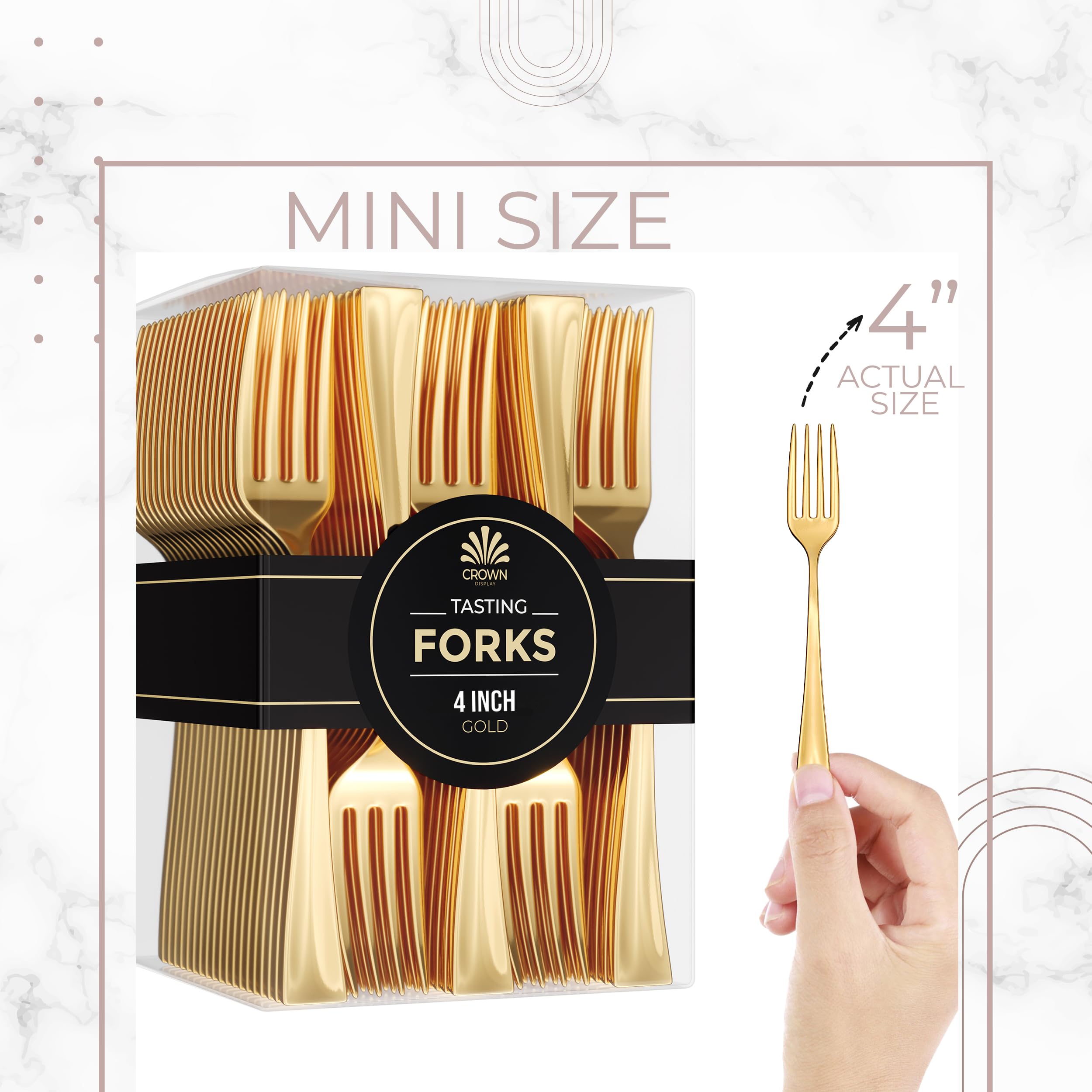Snapklik.com : Mini Forks For Desserts - Bulk Pack Of 500 Mini Gold ...