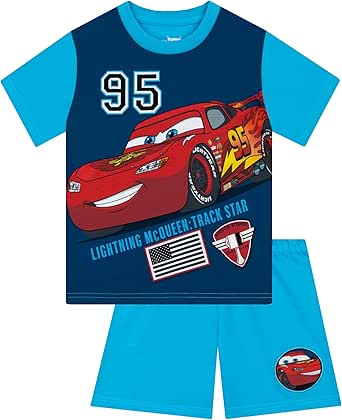 Amazon.com: Disney Cars Boys Pajamas, Lightning McQueen Pajamas, Short ...