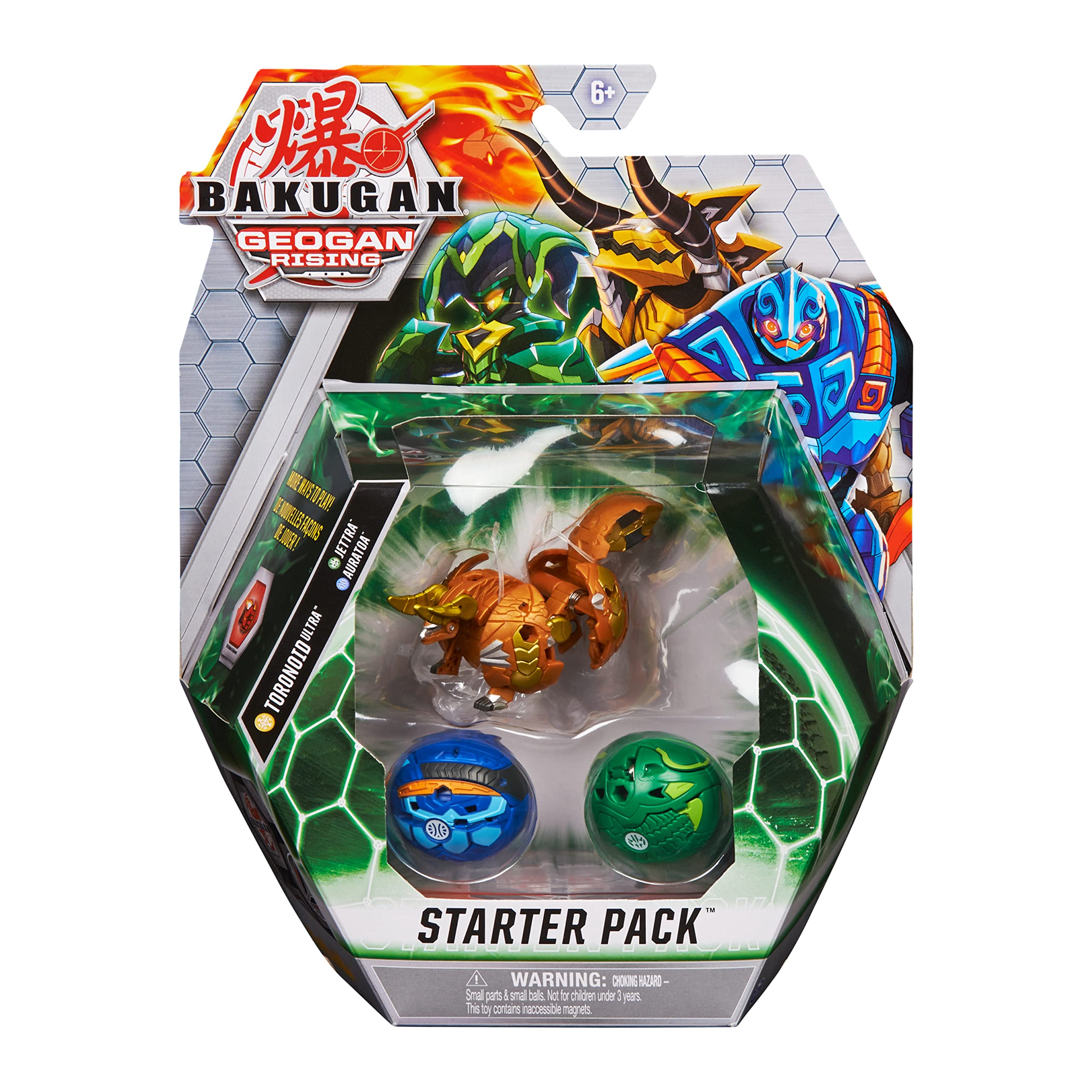 Bakugan Starter Pack 3-Pack, Toronoid Ultra, Geogan Rising Collectible ...