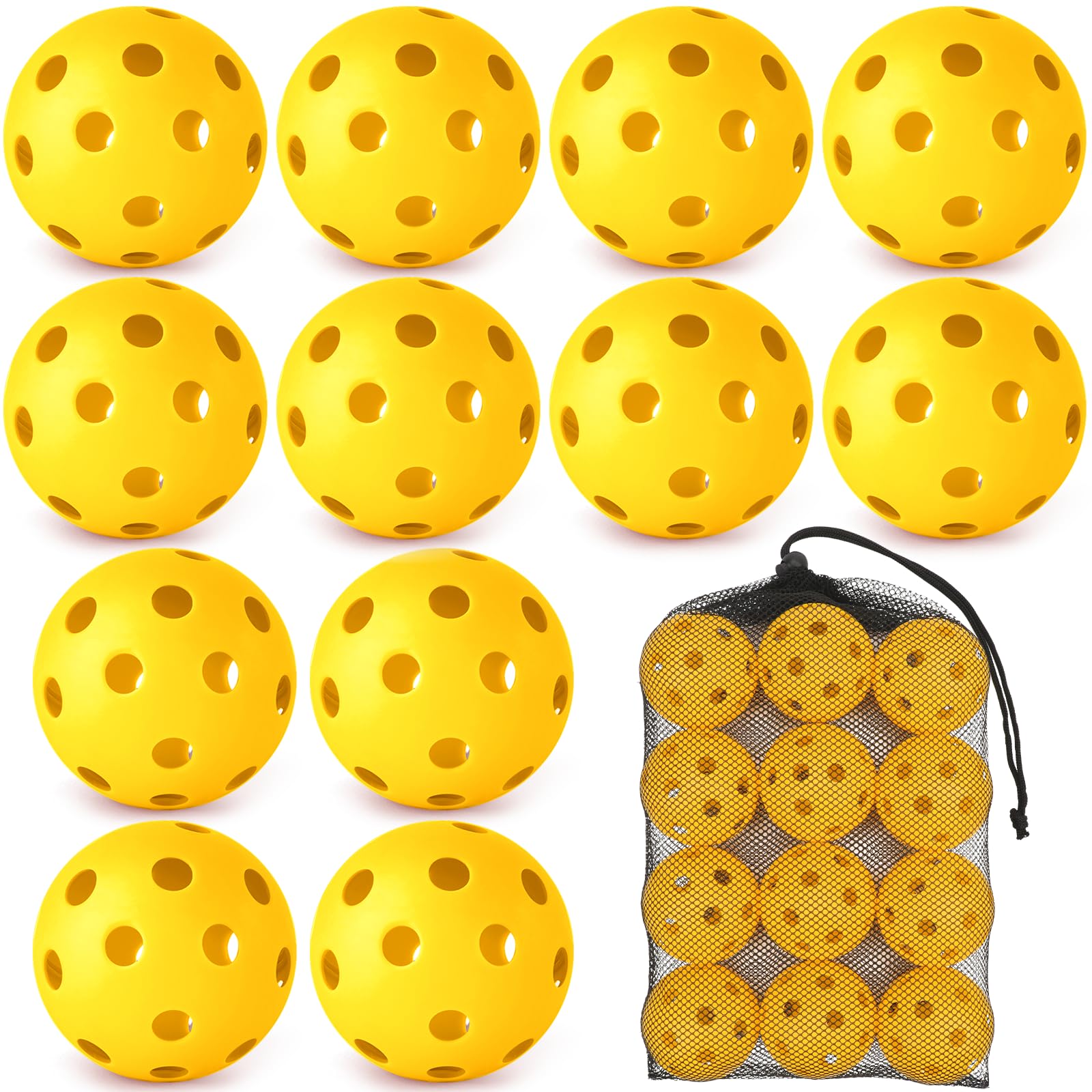 Snapklik.com : 12 Pack Practice Baseballs For Hitting, 2.8 Inch Plastic ...